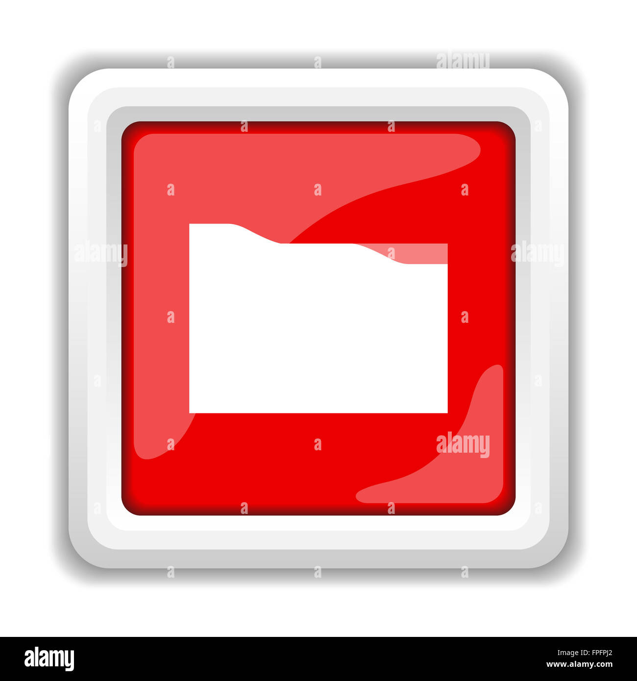 Folder icon. Internet button on white background Stock Photo - Alamy