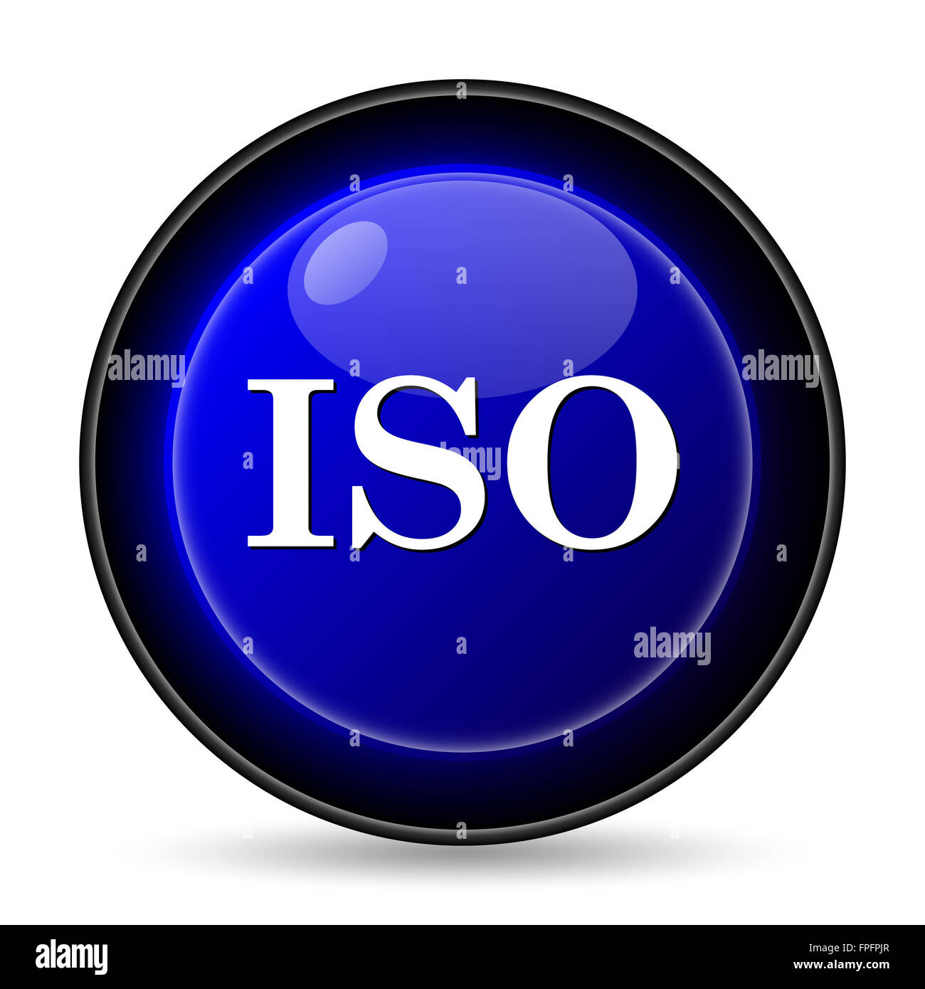 ISO icon. Internet button on white background Stock Photo - Alamy