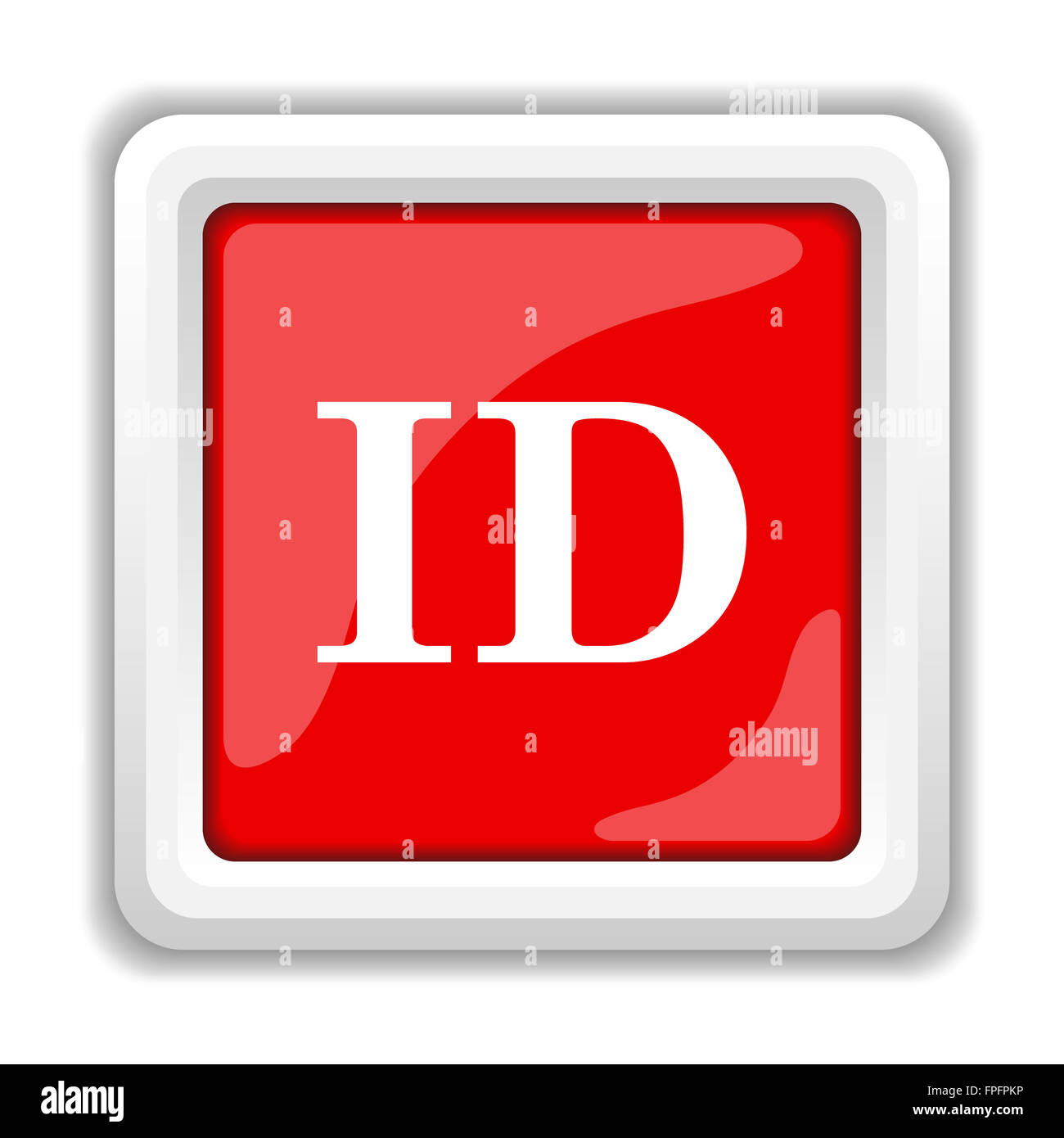ID icon. Internet button on white background Stock Photo - Alamy