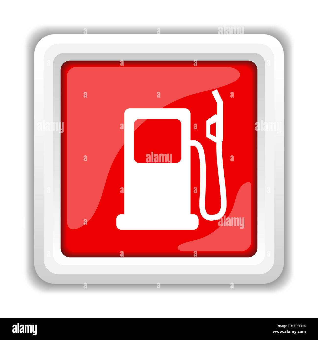 Gas pump icon. Internet button on white background Stock Photo - Alamy