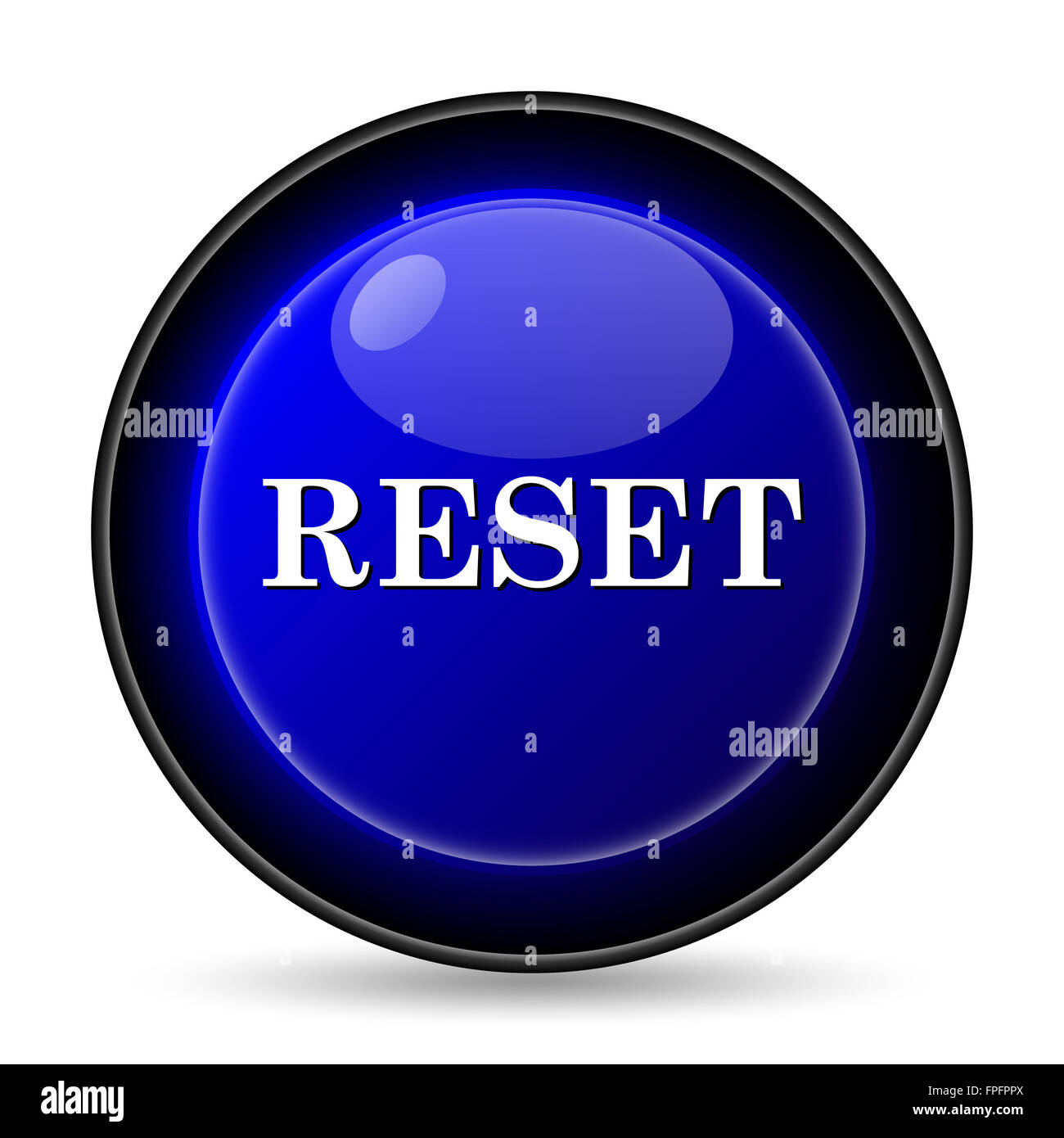 Reset icon. Internet button on white background Stock Photo - Alamy
