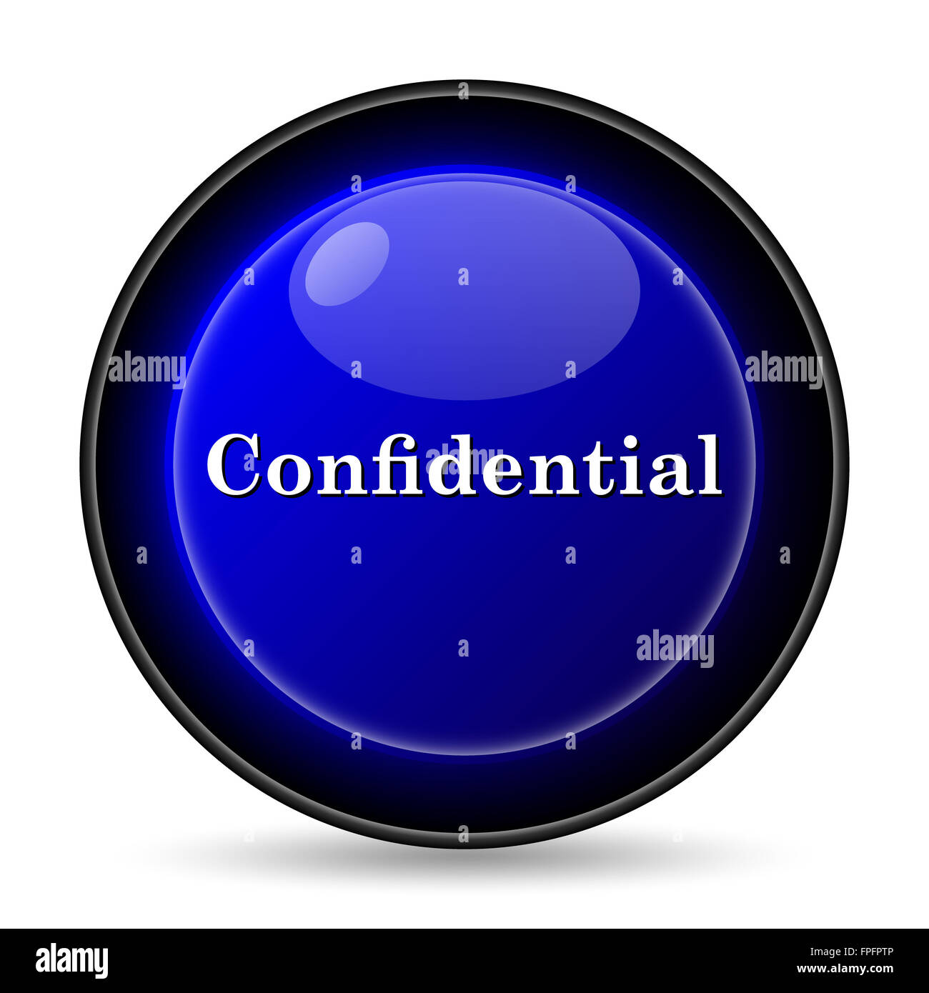 Confidential icon. Internet button on white background Stock Photo - Alamy