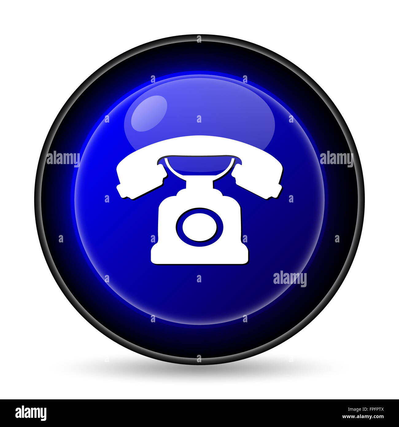 Phone icon. Internet button on white background Stock Photo - Alamy
