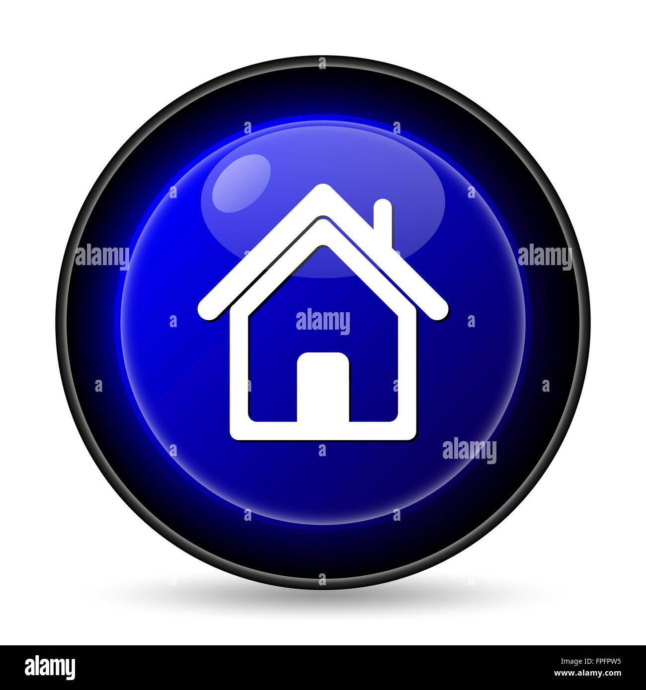 Home icon. Internet button on white background Stock Photo - Alamy
