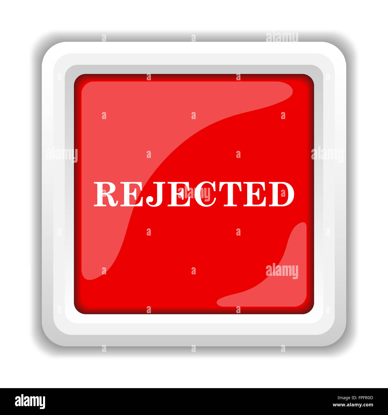 Rejected icon. Internet button on white background Stock Photo - Alamy