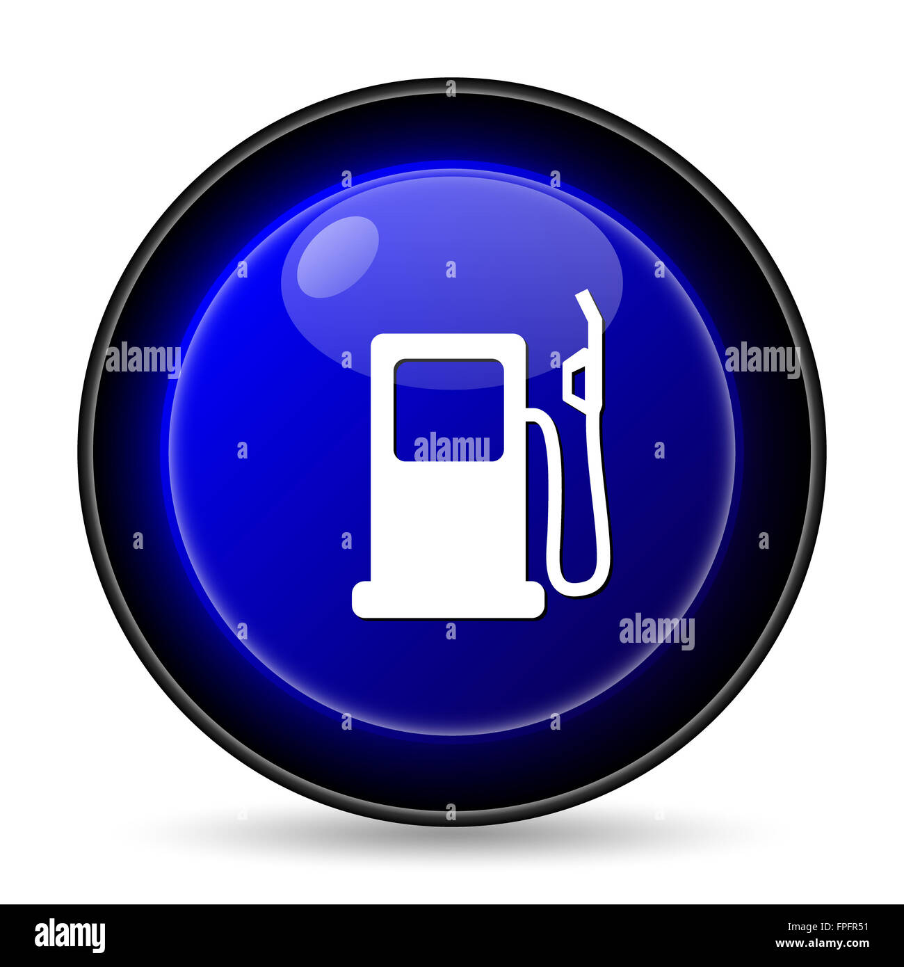 Gas pump icon. Internet button on white background Stock Photo - Alamy