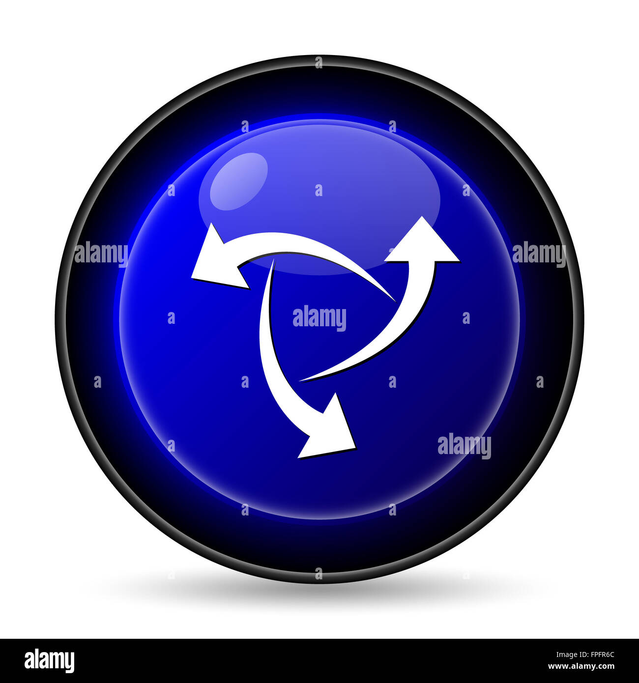 Change icon. Internet button on white background Stock Photo - Alamy