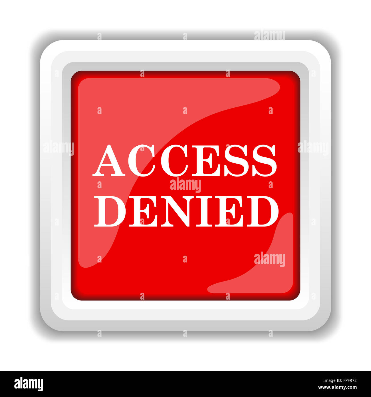 Access denied icon. Internet button on white background Stock Photo - Alamy