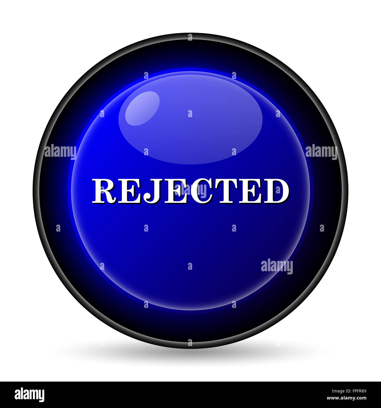 Rejected icon. Internet button on white background Stock Photo - Alamy