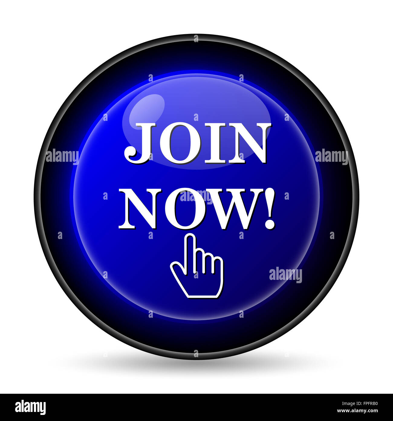 Join now icon. Internet button on white background Stock Photo - Alamy