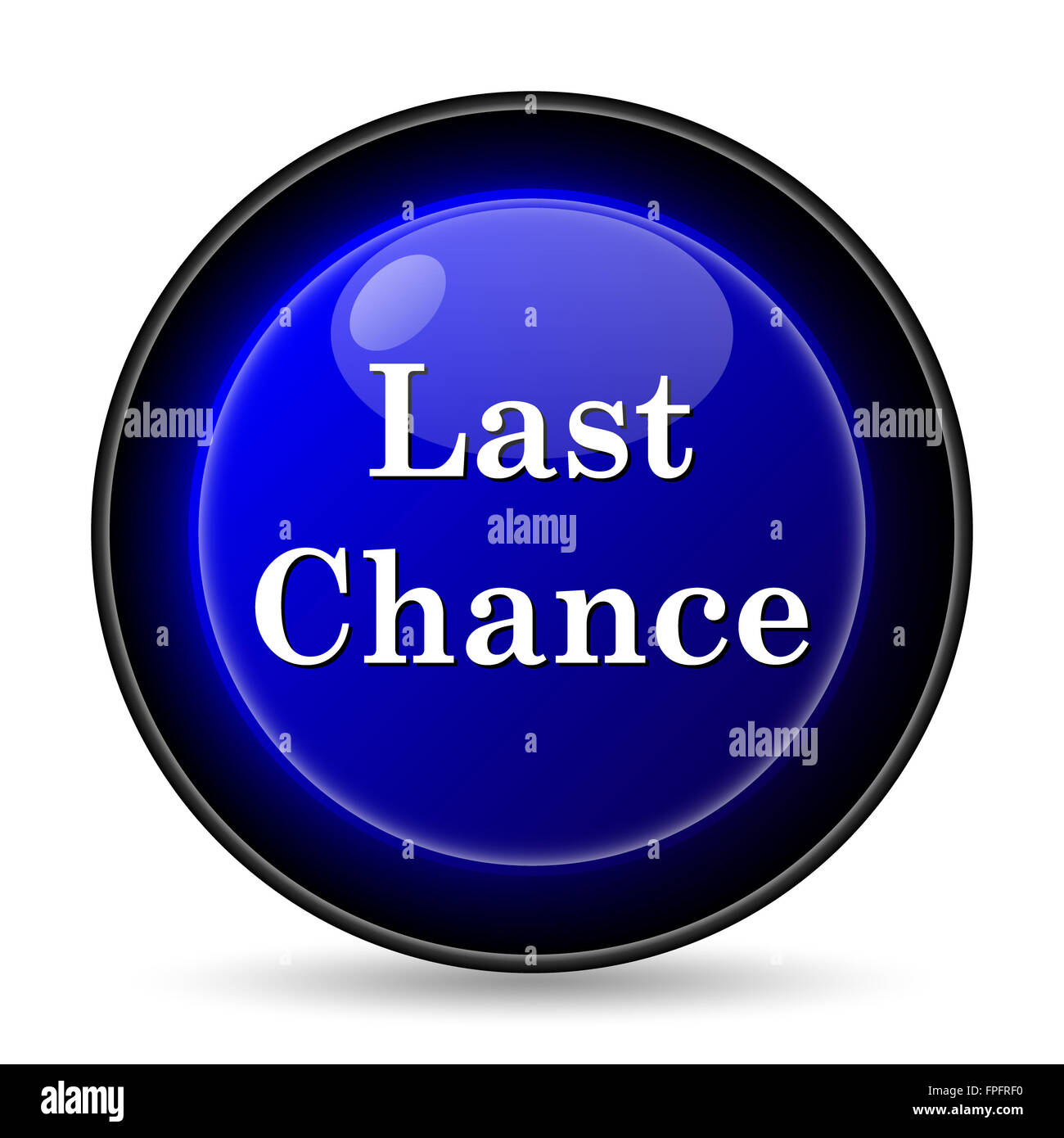 Last chance icon. Internet button on white background Stock Photo - Alamy