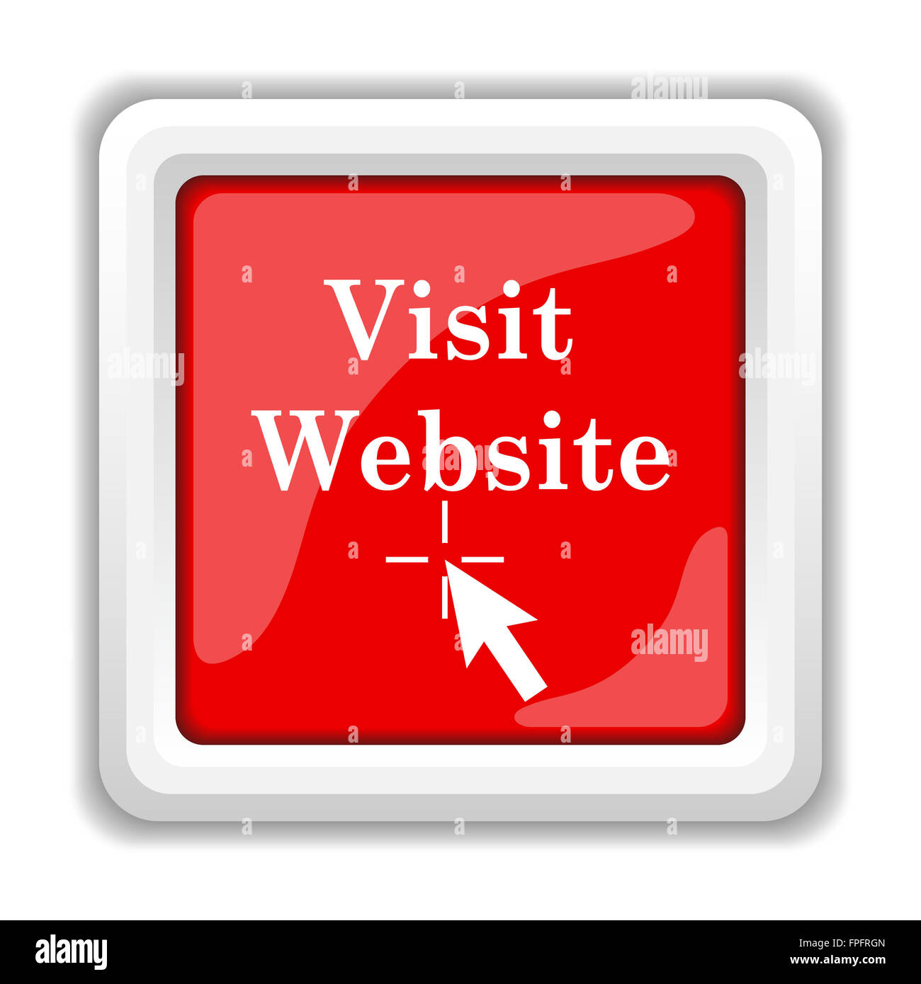 Visit website icon. Internet button on white background Stock Photo - Alamy