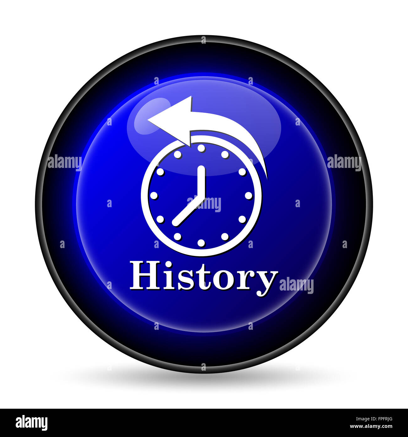 History icon. Internet button on white background Stock Photo - Alamy