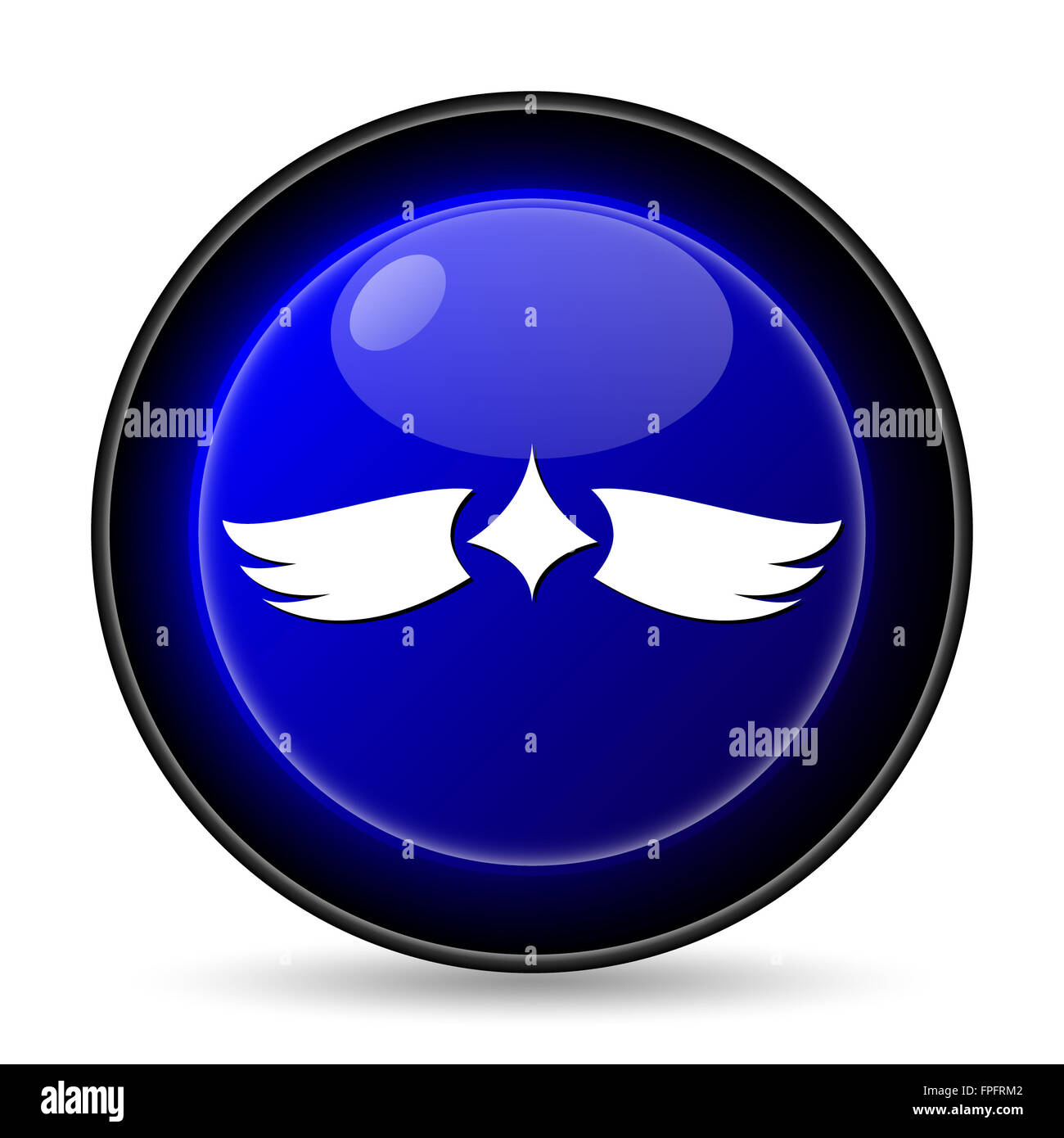 Wings icon. Internet button on white background Stock Photo - Alamy