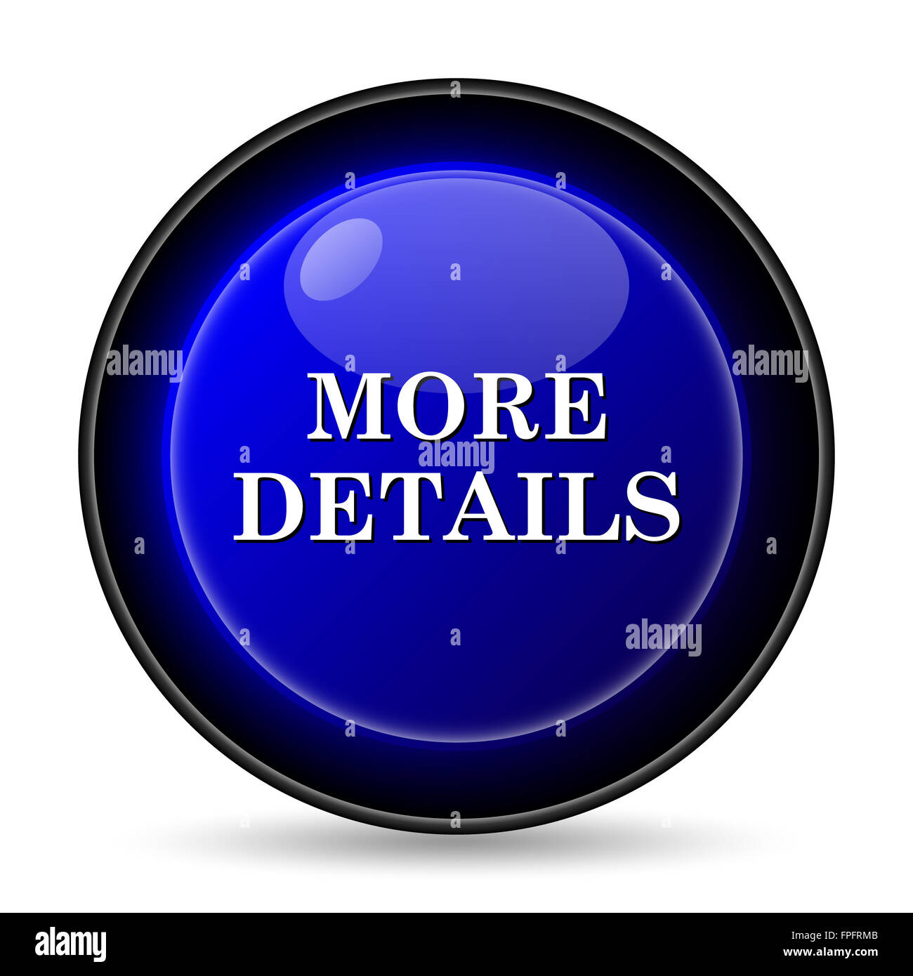 More details icon. Internet button on white background Stock Photo - Alamy