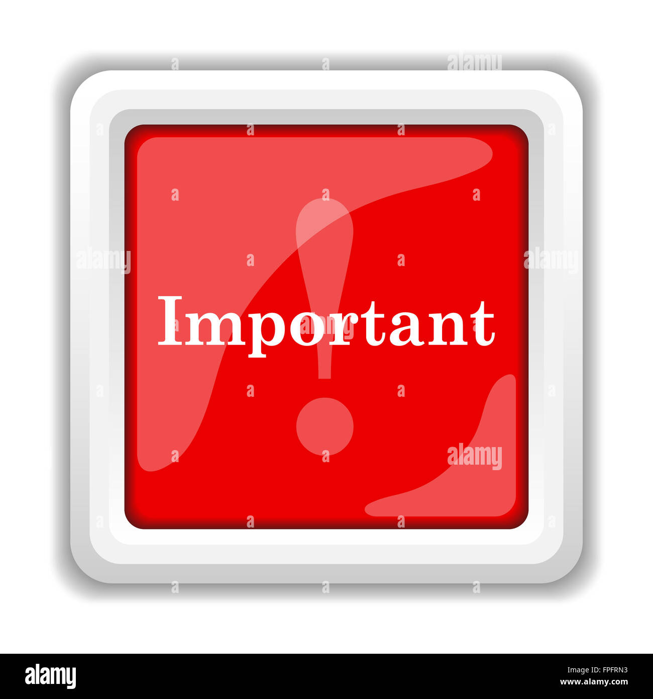 Important icon. Internet button on white background Stock Photo - Alamy