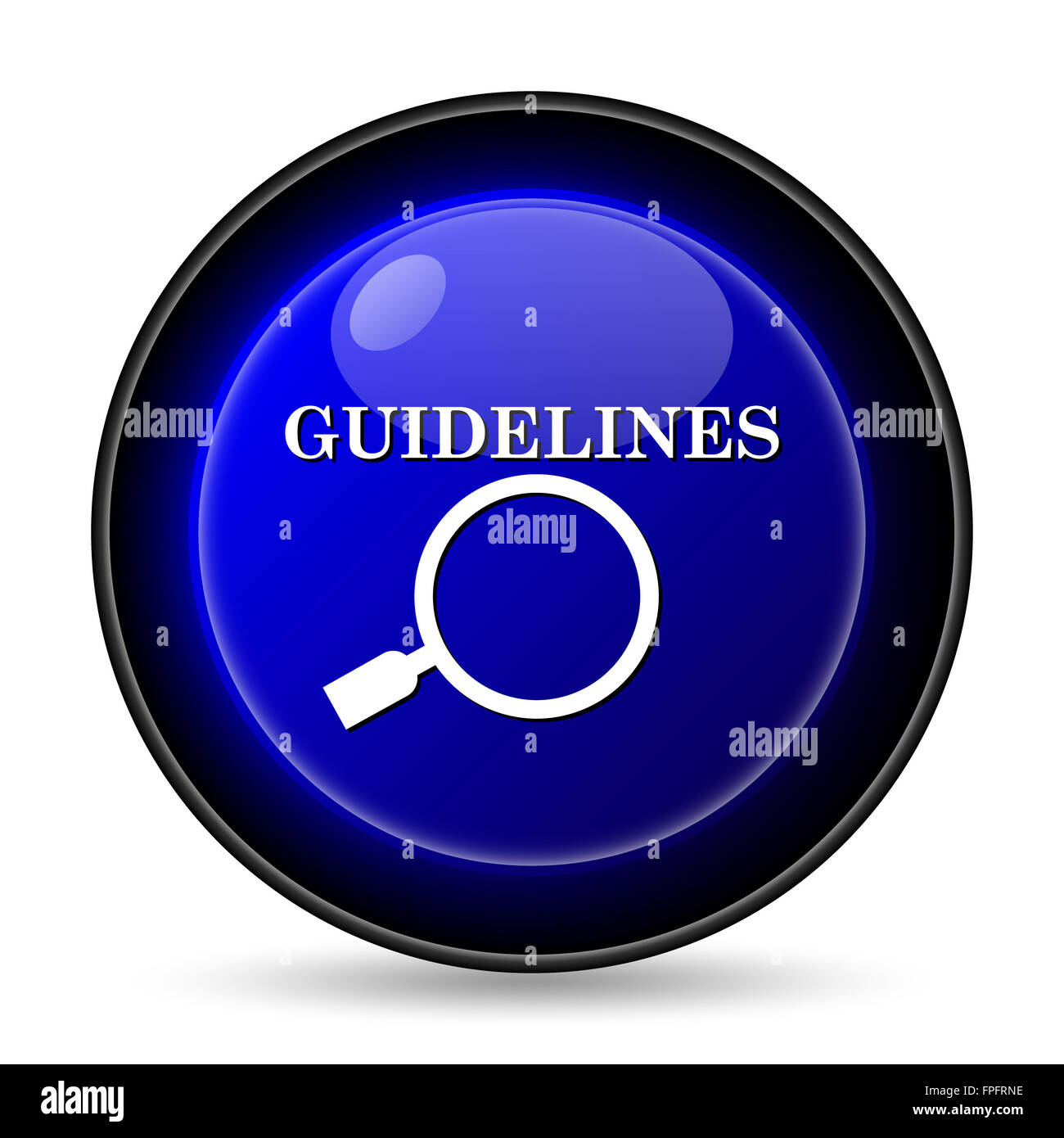 Guidelines icon. Internet button on white background Stock Photo - Alamy