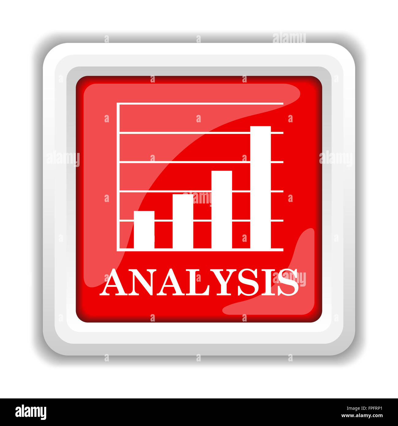 Analysis icon. Internet button on white background Stock Photo - Alamy