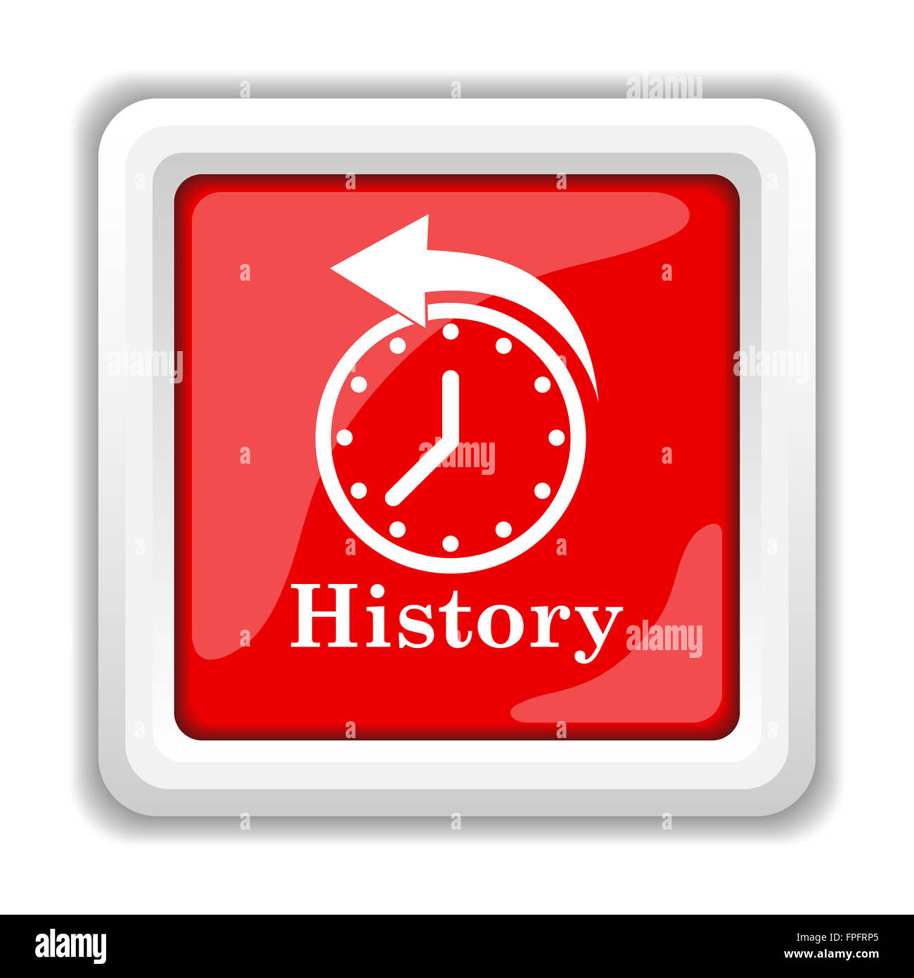 History icon. Internet button on white background Stock Photo - Alamy