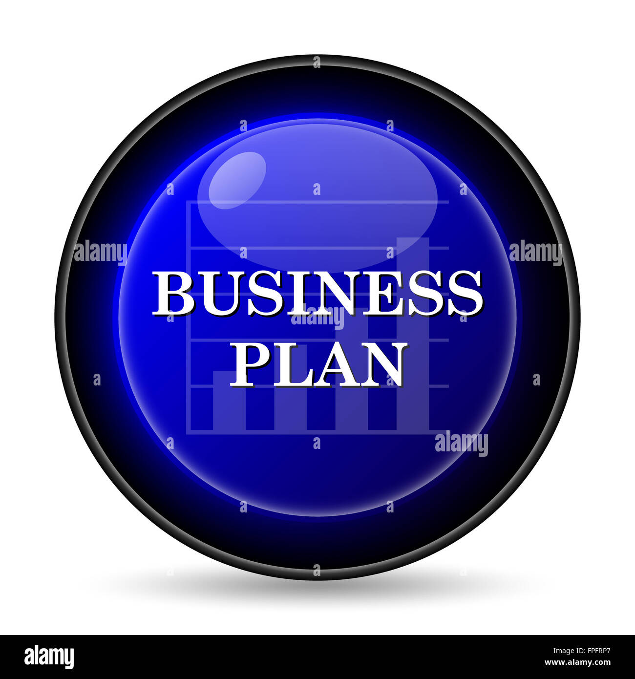 Business plan icon. Internet button on white background Stock Photo - Alamy