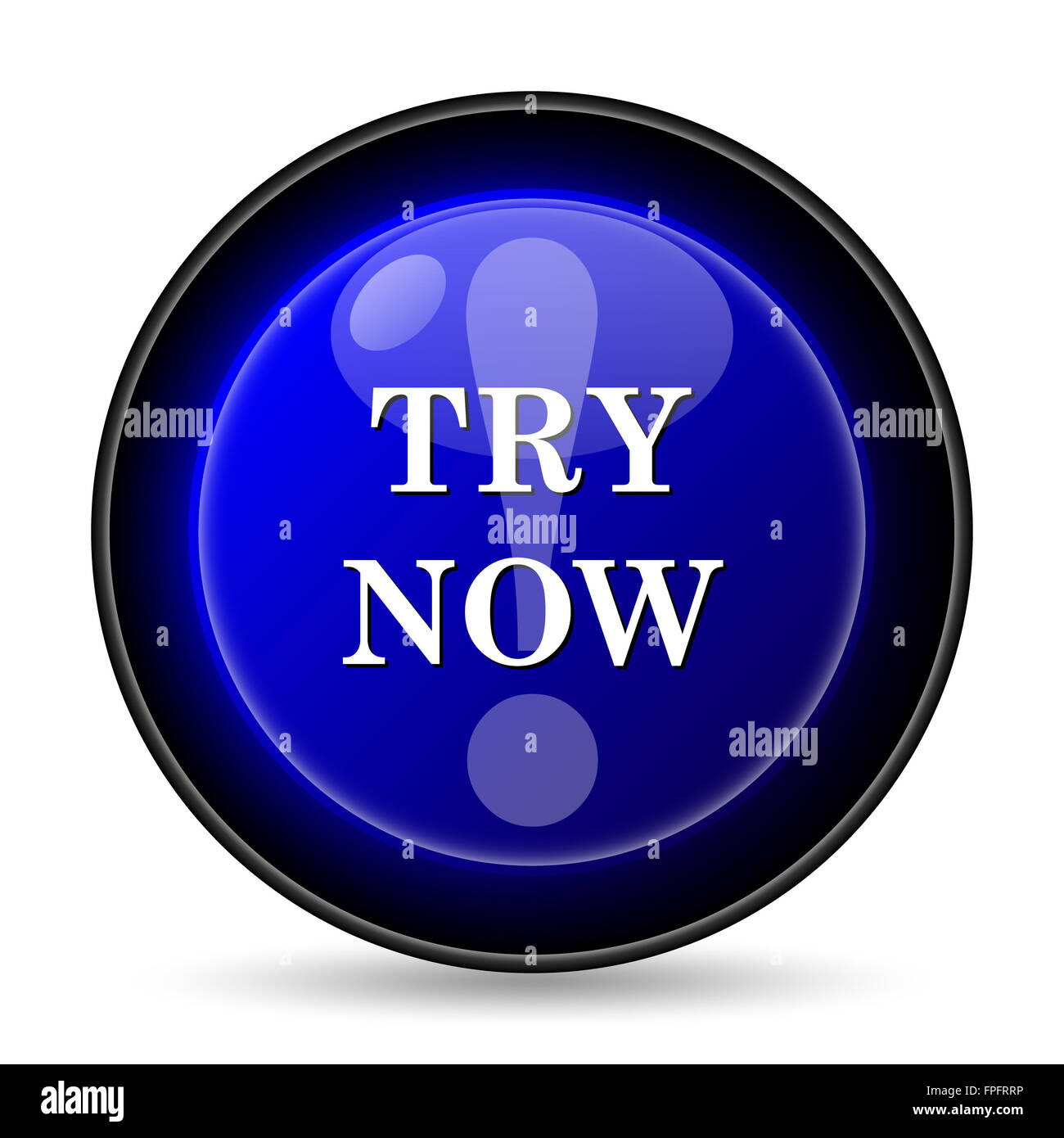 Try now icon. Internet button on white background Stock Photo - Alamy