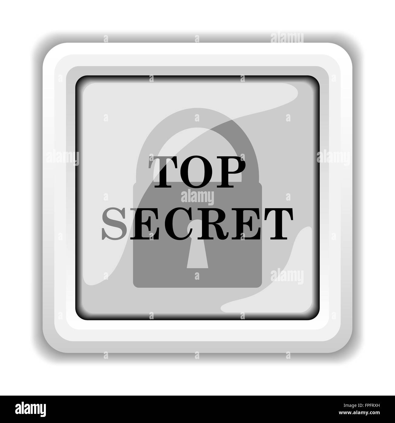 Top secret icon. Internet button on white background Stock Photo - Alamy
