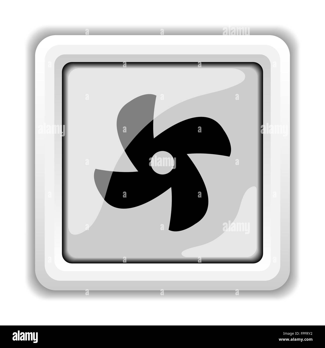 Fan icon. Internet button on white background Stock Photo - Alamy