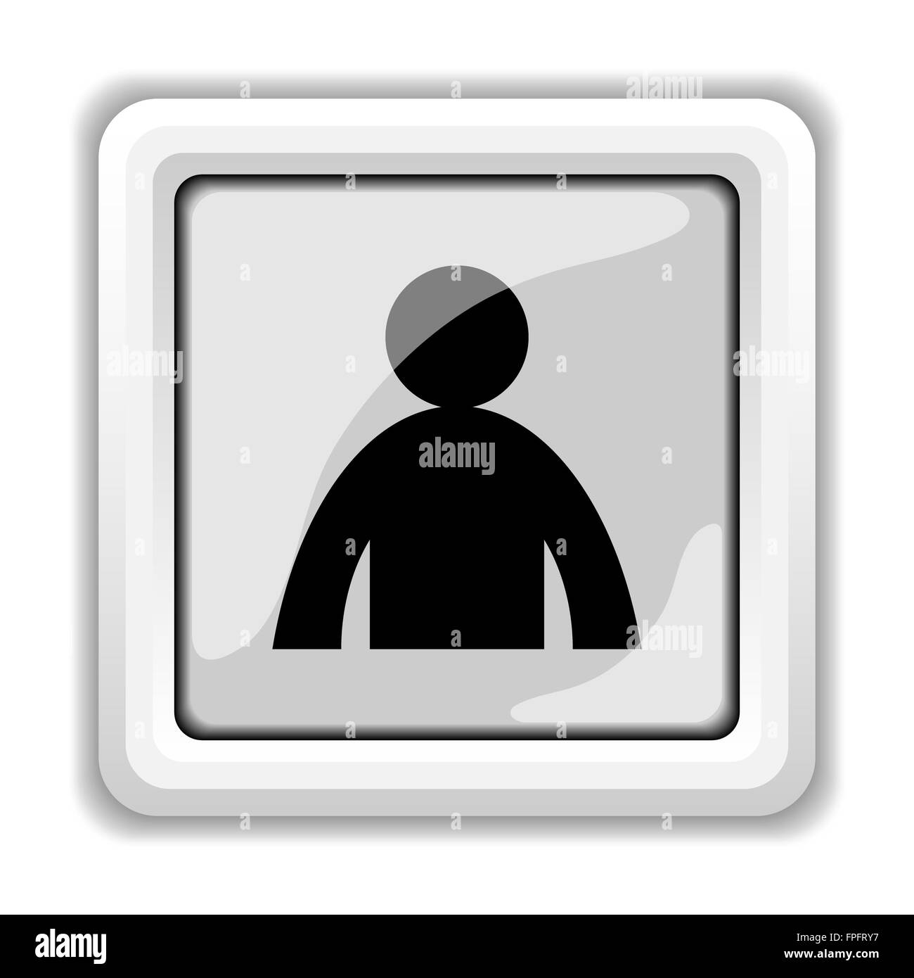 User profile icon. Internet button on white background Stock Photo - Alamy
