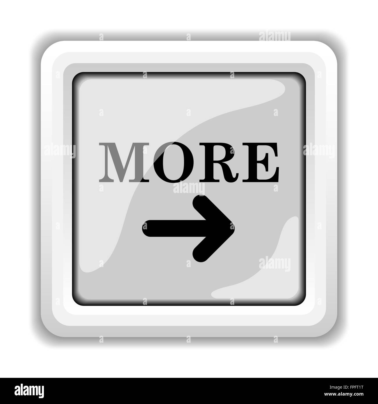 More icon. Internet button on white background Stock Photo - Alamy