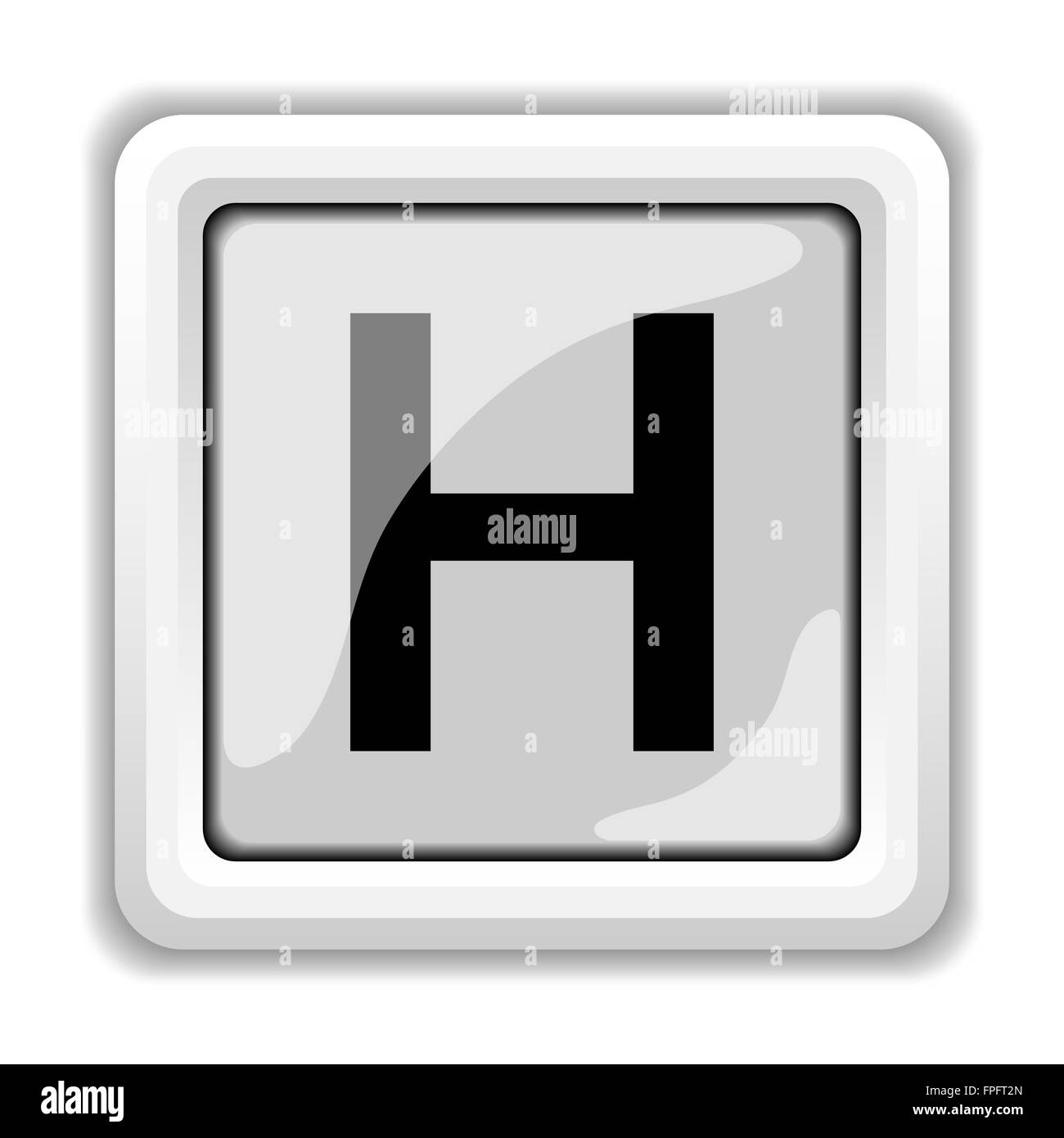 Hospital icon. Internet button on white background Stock Photo - Alamy