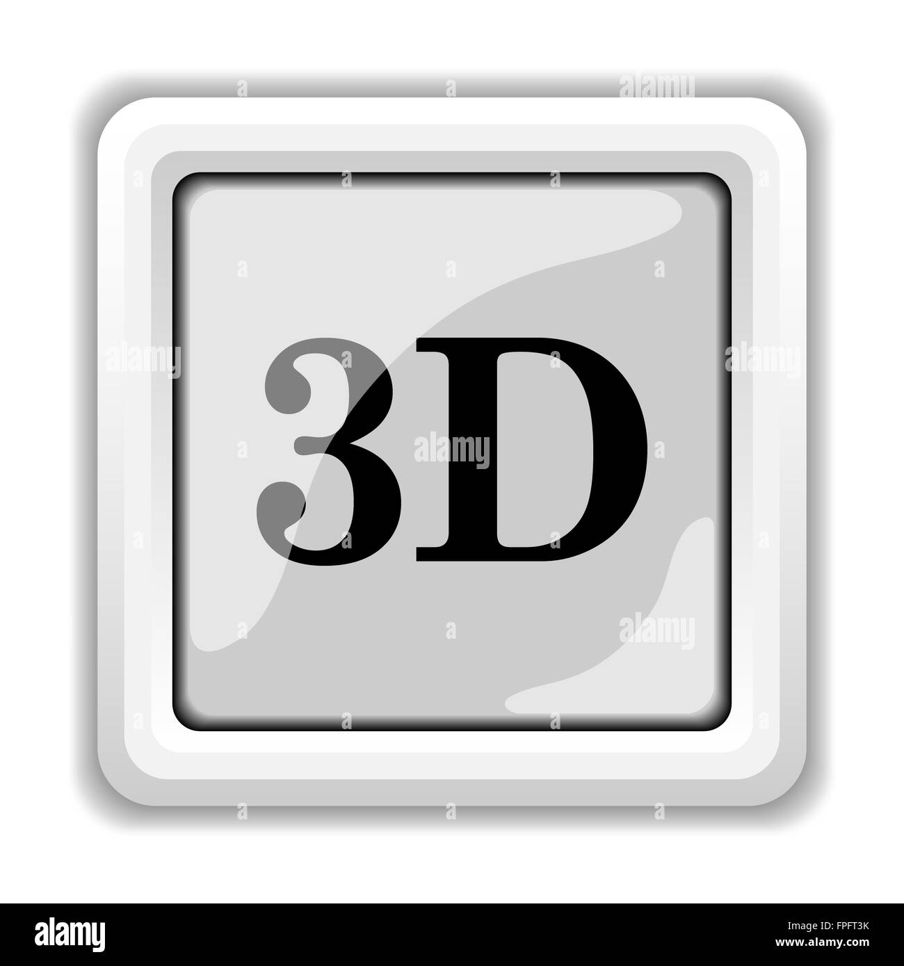 3D icon. Internet button on white background Stock Photo - Alamy