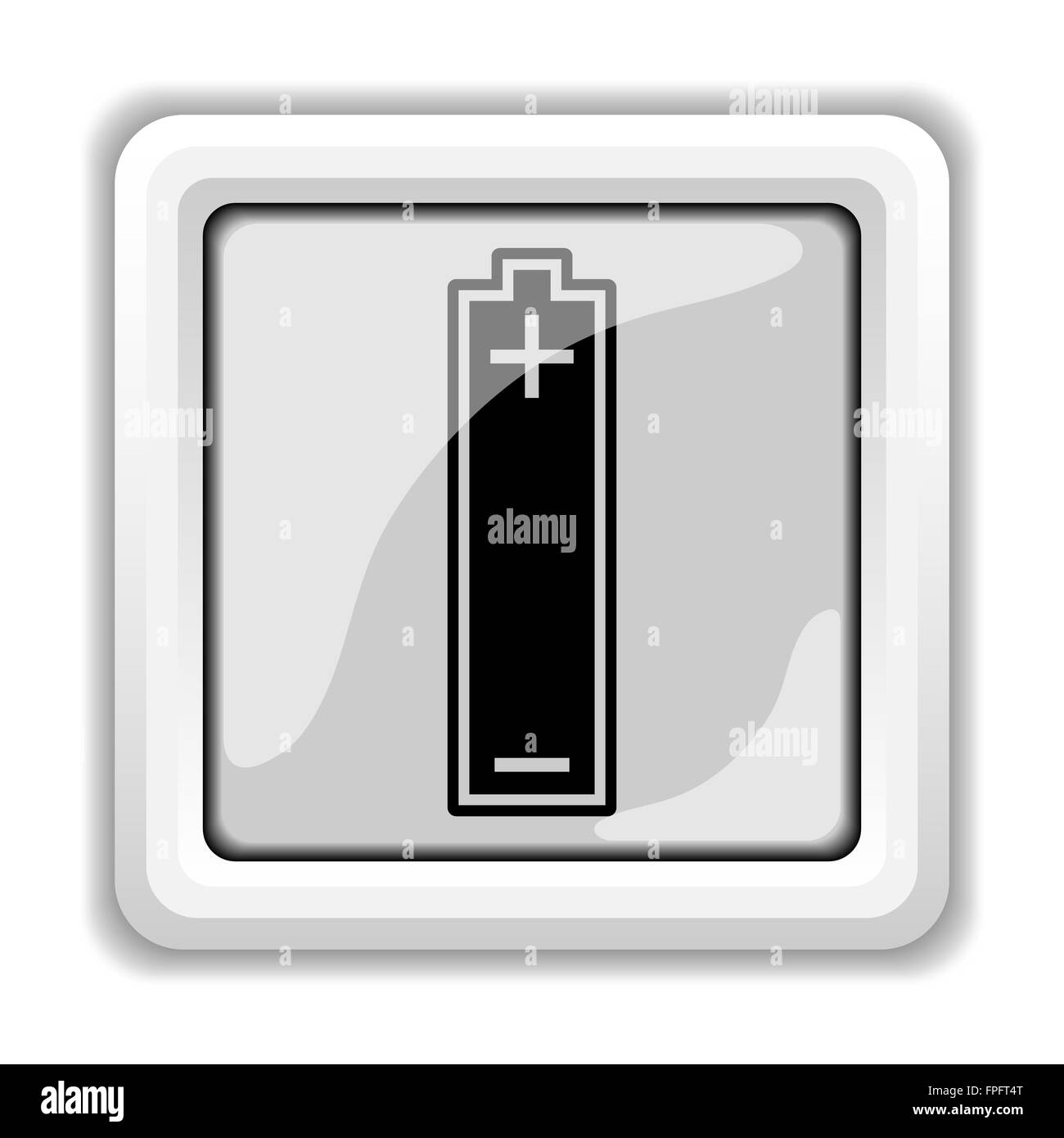 Battery icon. Internet button on white background Stock Photo - Alamy