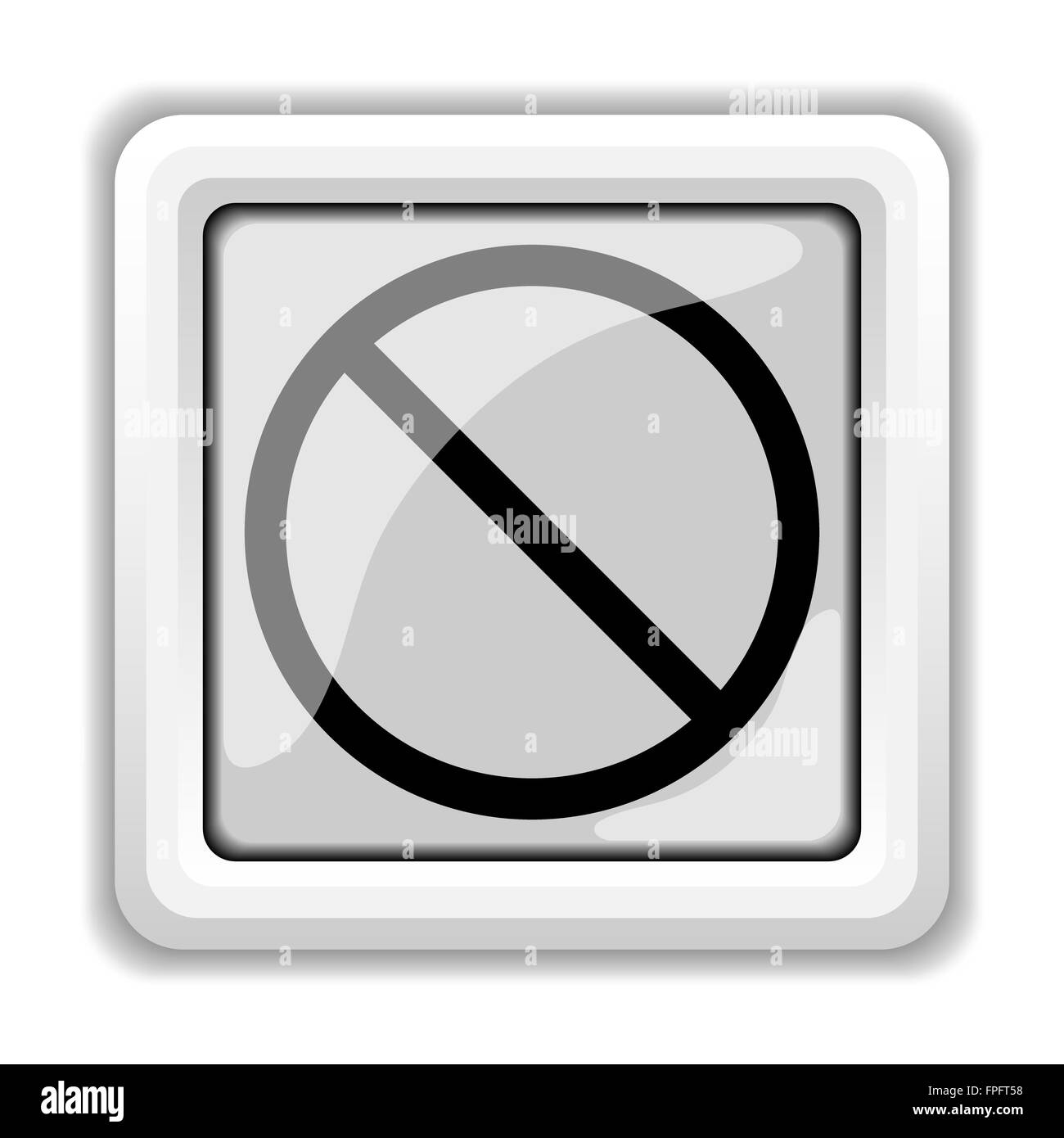 Forbidden icon. Internet button on white background Stock Photo - Alamy