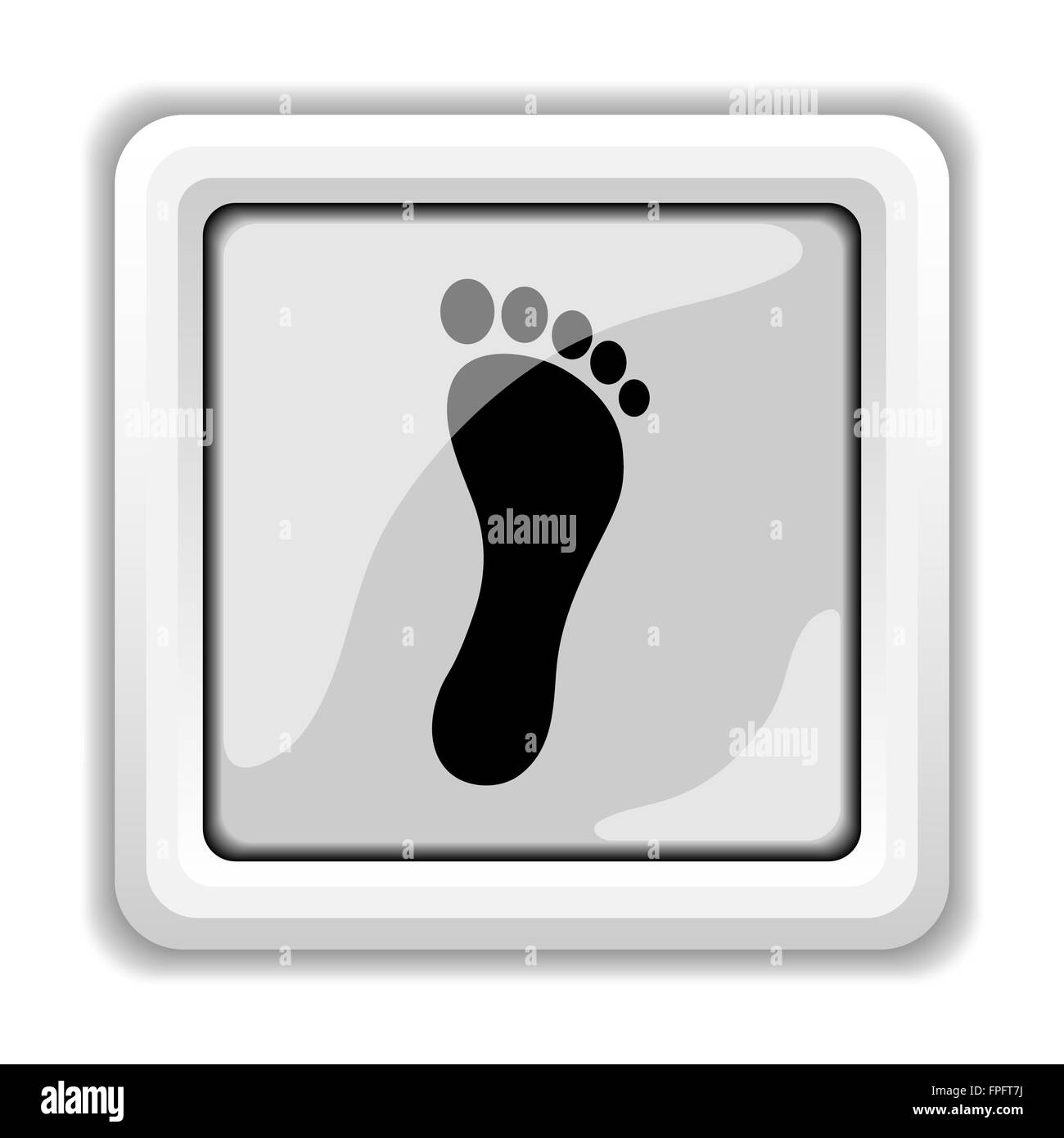 Foot print icon. Internet button on white background Stock Photo - Alamy