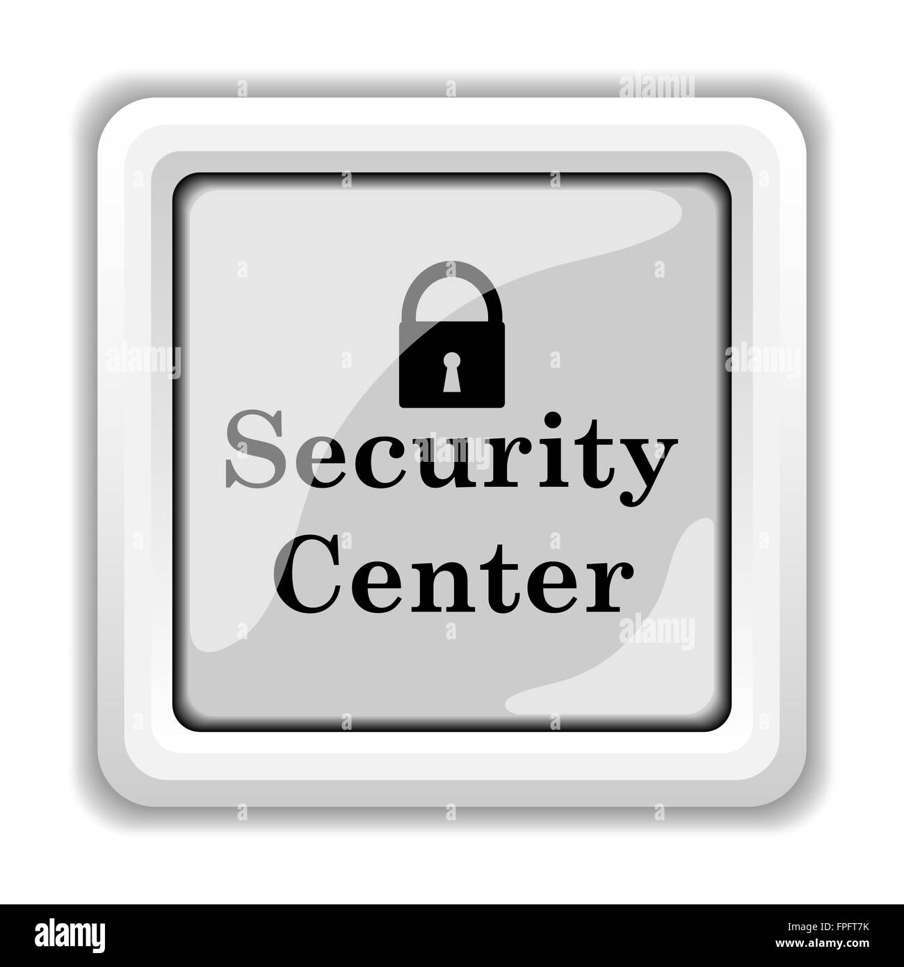 Security center icon. Internet button on white background Stock Photo ...
