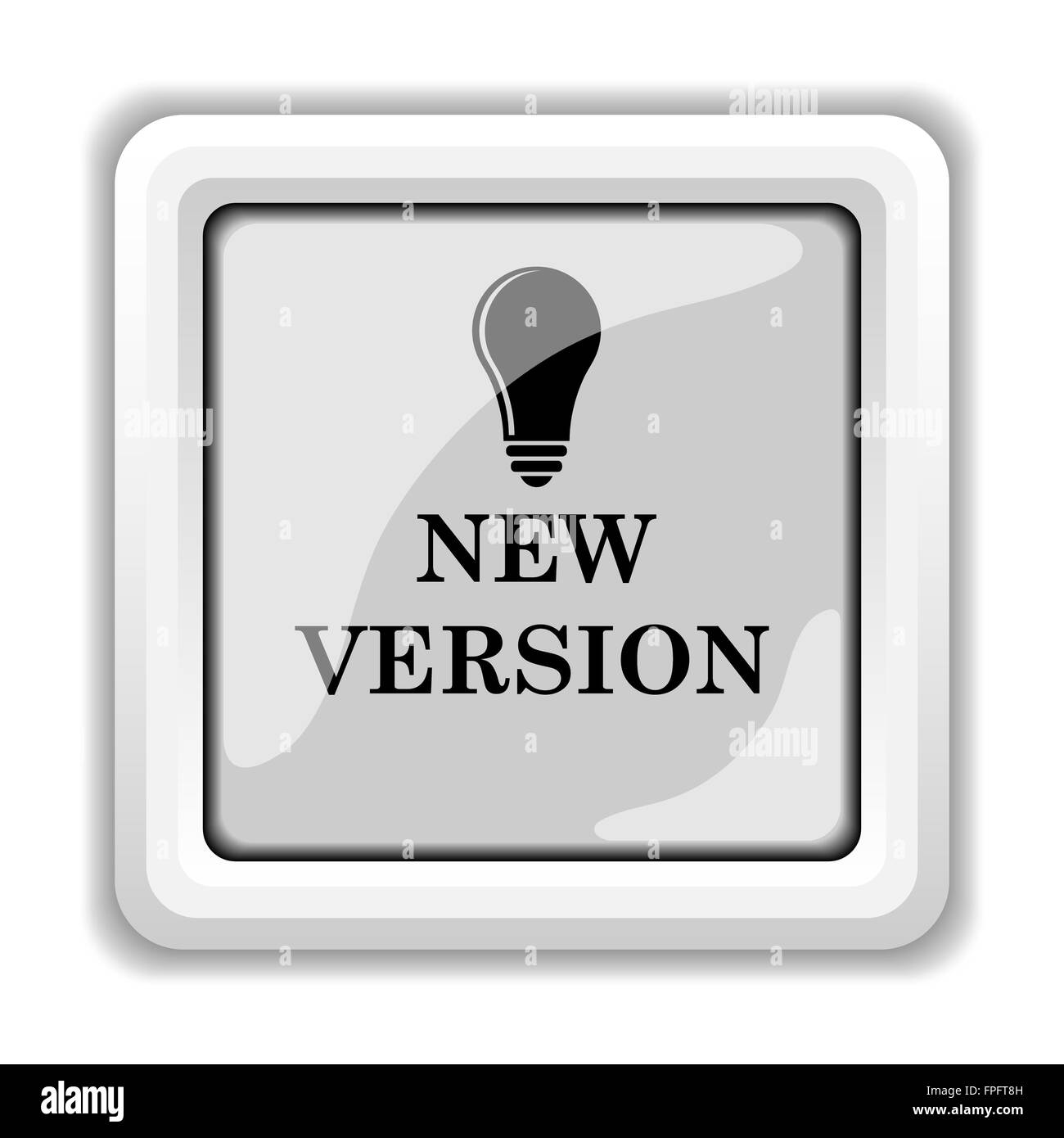 New version icon. Internet button on white background Stock Photo - Alamy