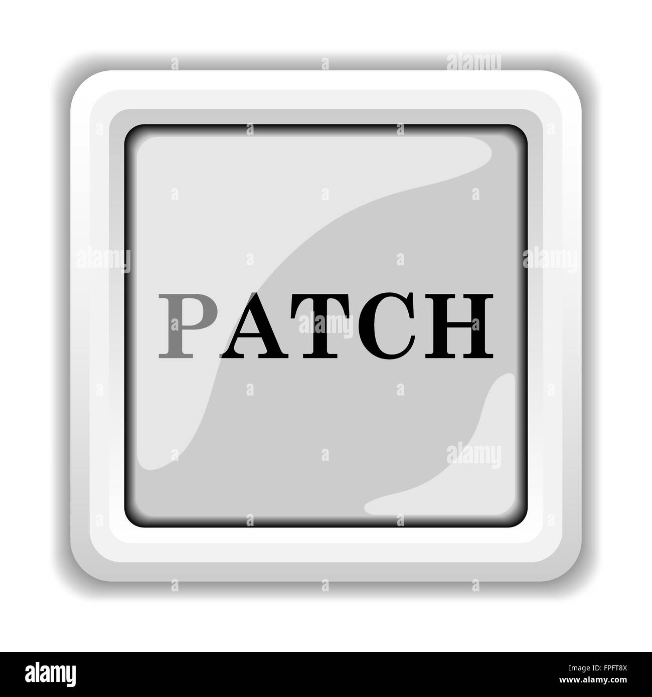 Patch icon. Internet button on white background Stock Photo - Alamy