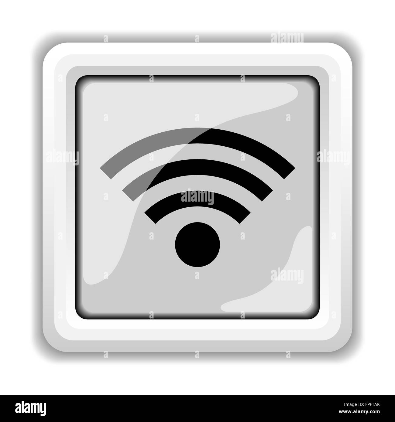 Wireless sign icon. Internet button on white background Stock Photo - Alamy