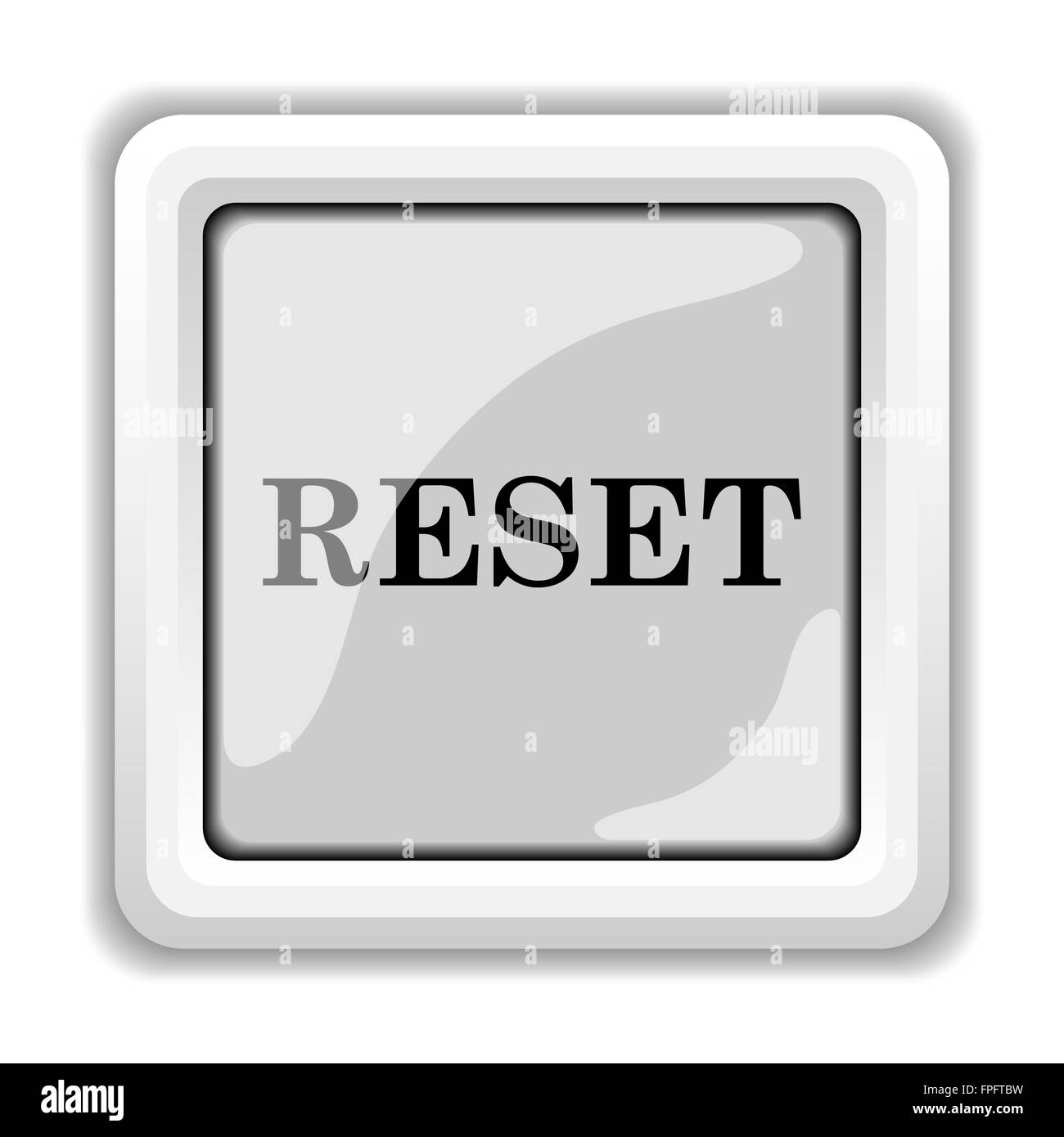 Reset icon. Internet button on white background Stock Photo - Alamy