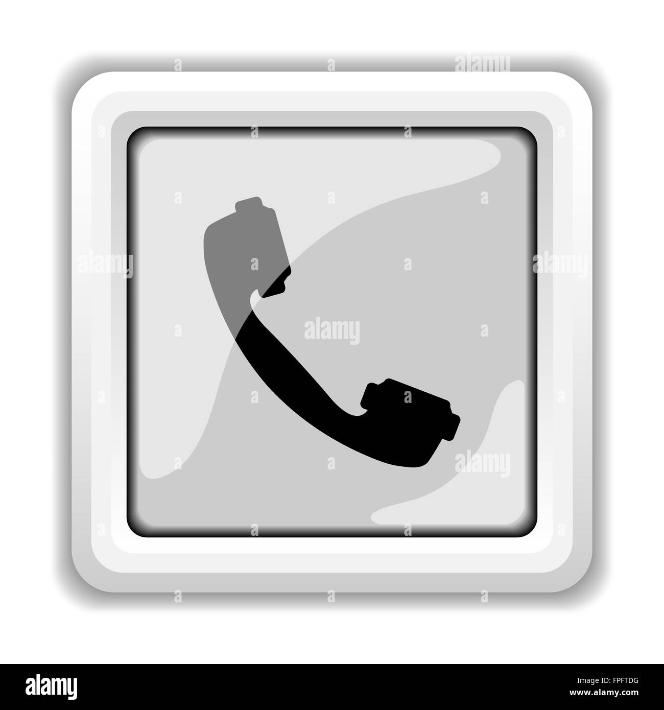 Phone icon. Internet button on white background Stock Photo - Alamy