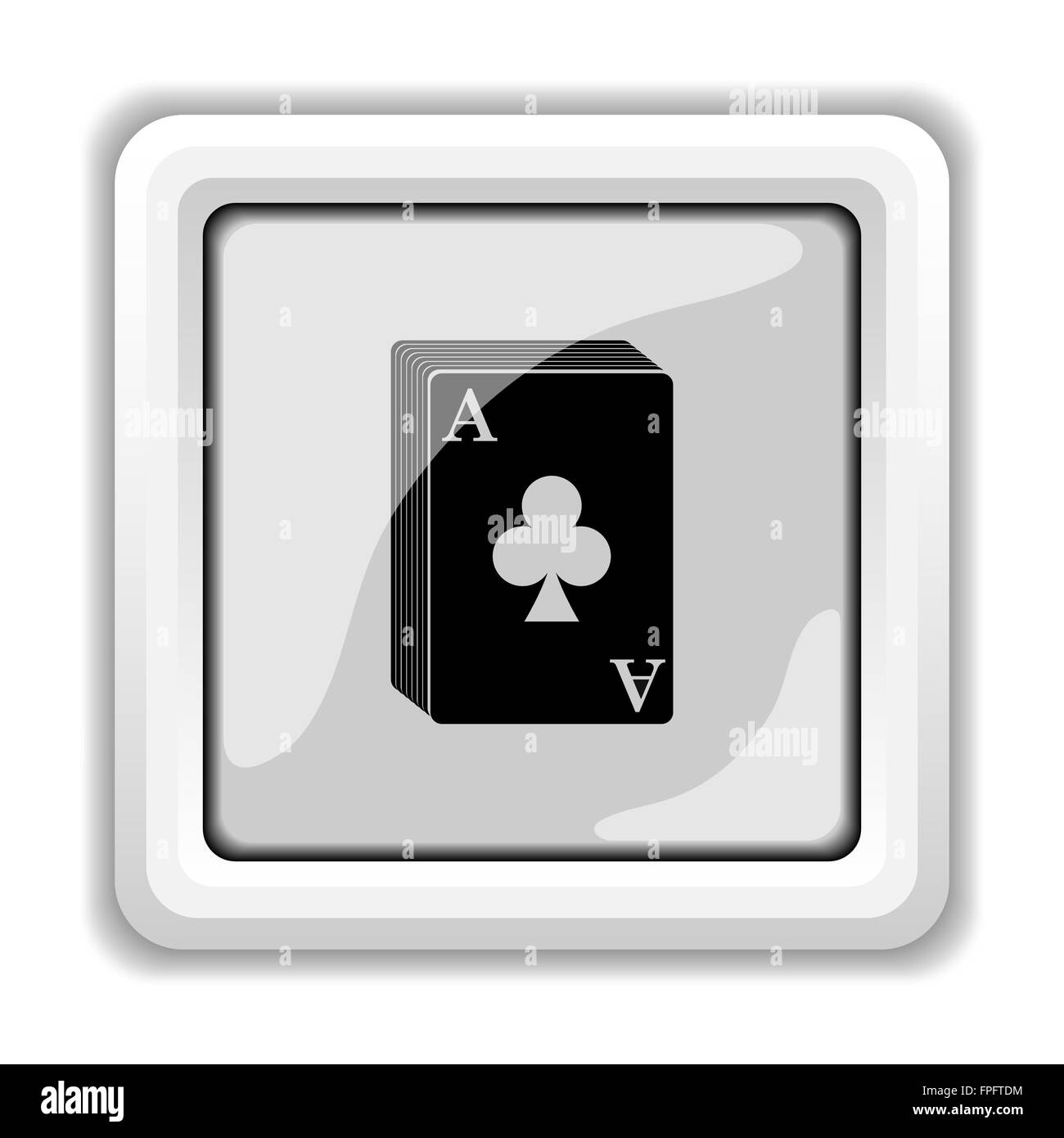 Deck of cards icon. Internet button on white background Stock Photo - Alamy