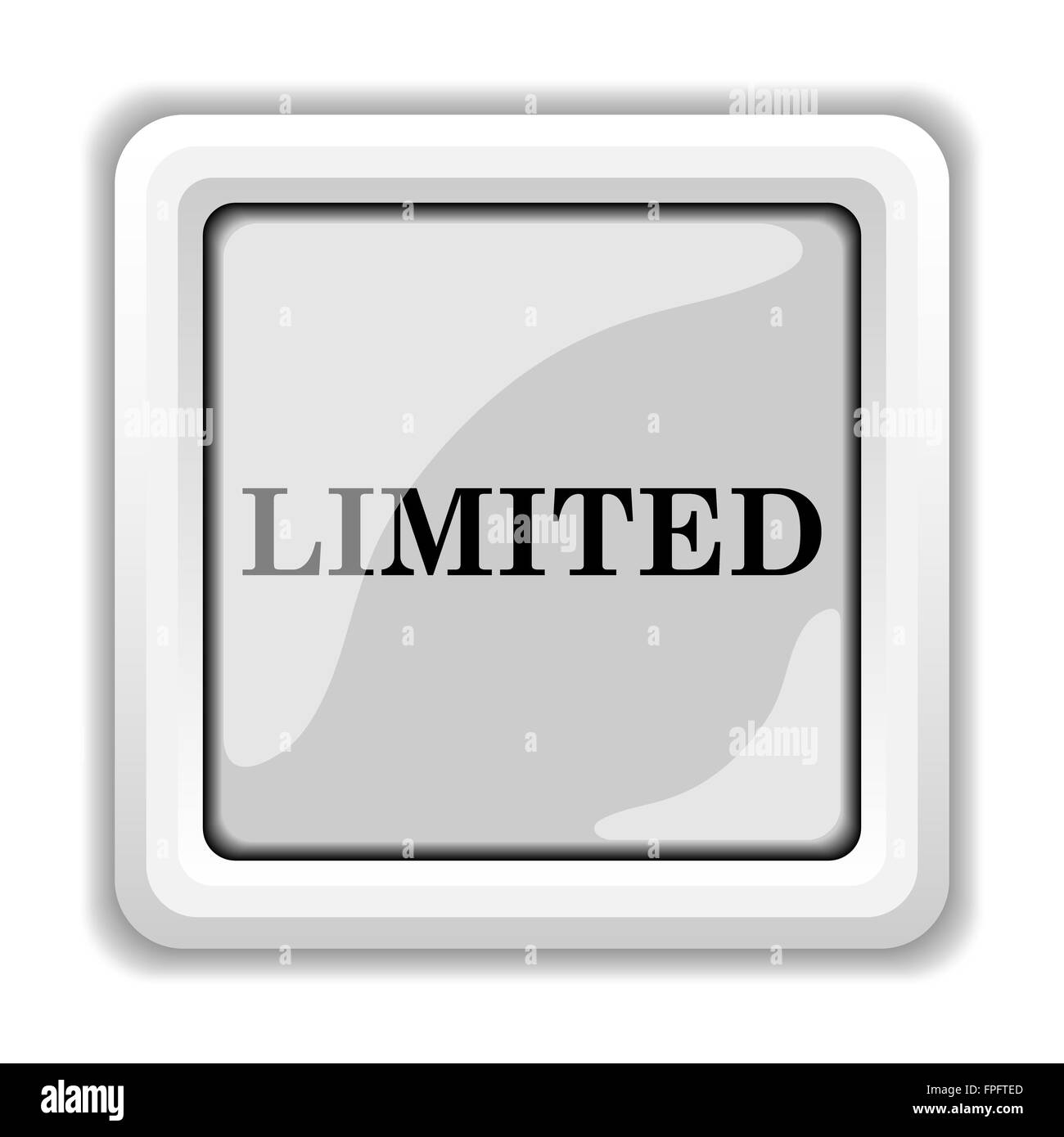 Limited icon. Internet button on white background Stock Photo - Alamy
