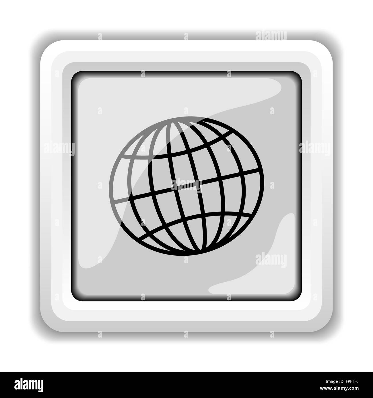 Globe icon. Internet button on white background Stock Photo - Alamy
