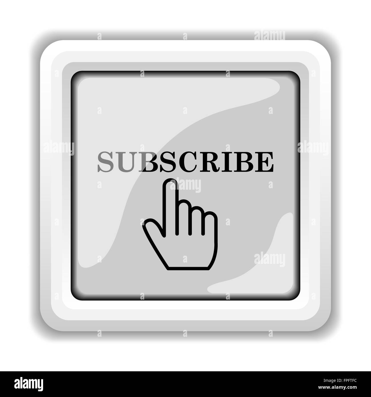 Subscribe icon. Internet button on white background Stock Photo - Alamy