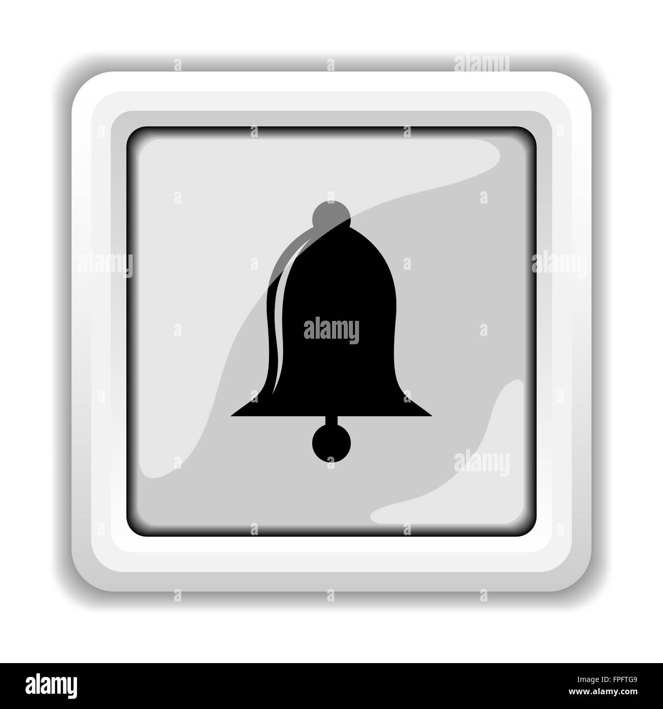 Bell icon. Internet button on white background Stock Photo - Alamy