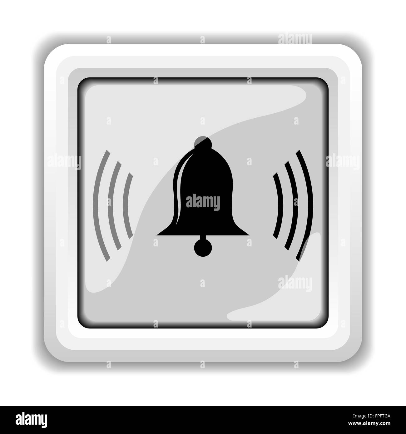 Bell icon. Internet button on white background Stock Photo - Alamy