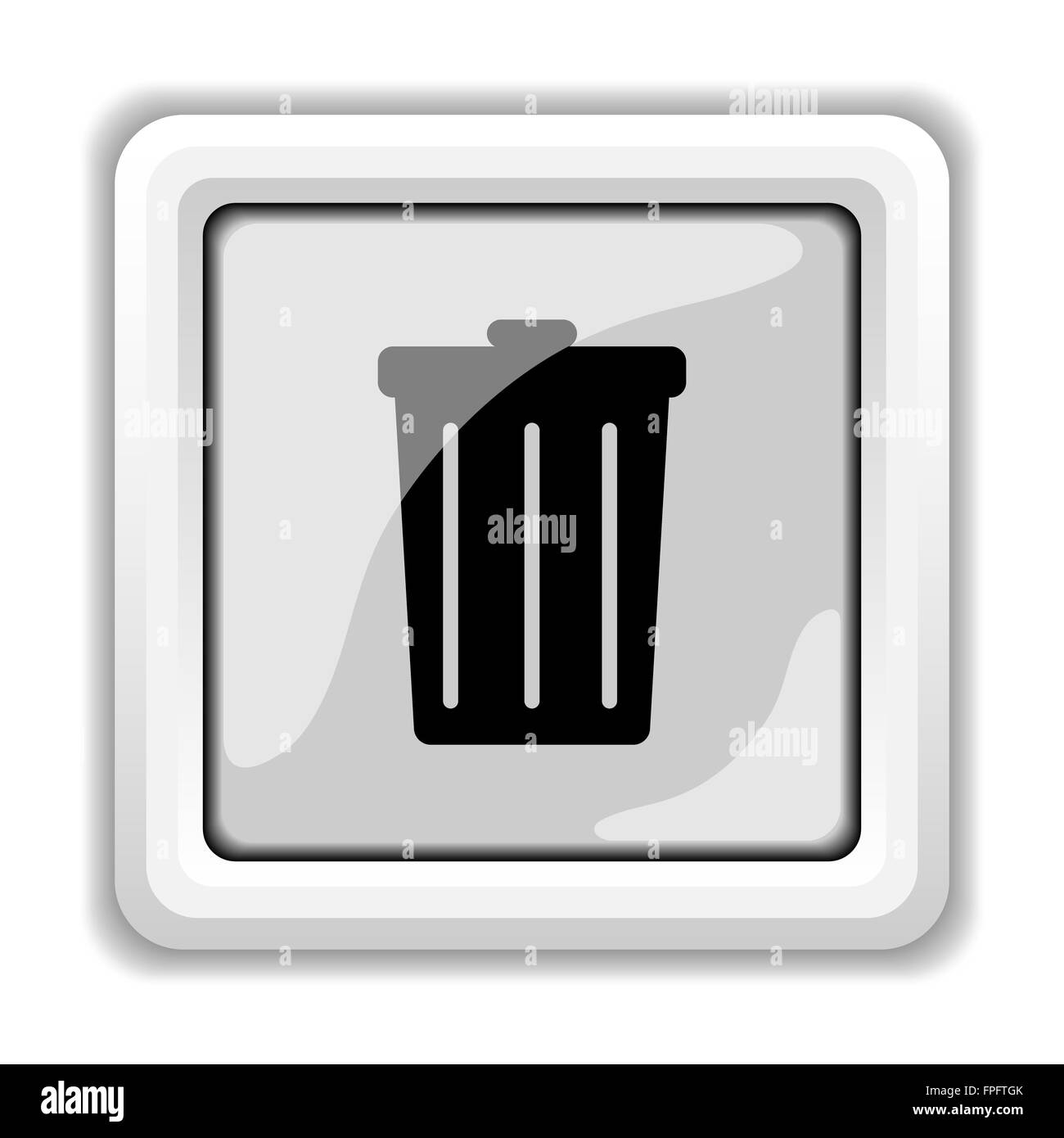 Bin icon. Internet button on white background Stock Photo - Alamy