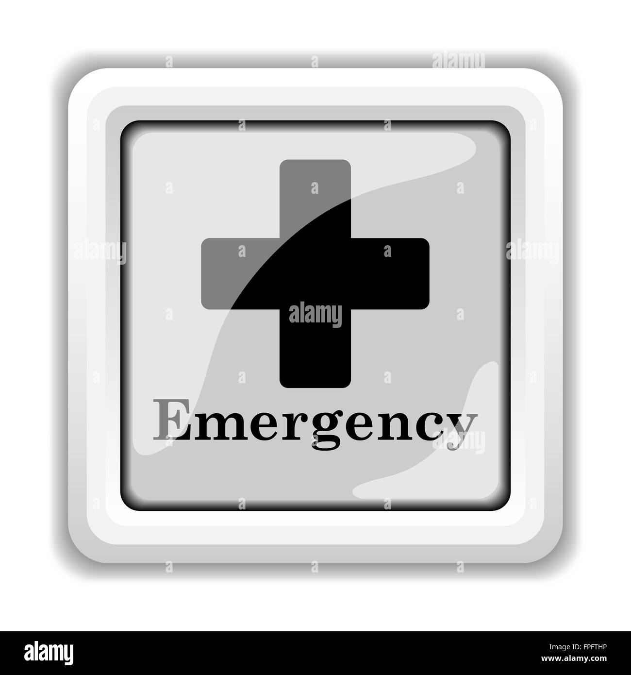 Emergency icon. Internet button on white background Stock Photo - Alamy