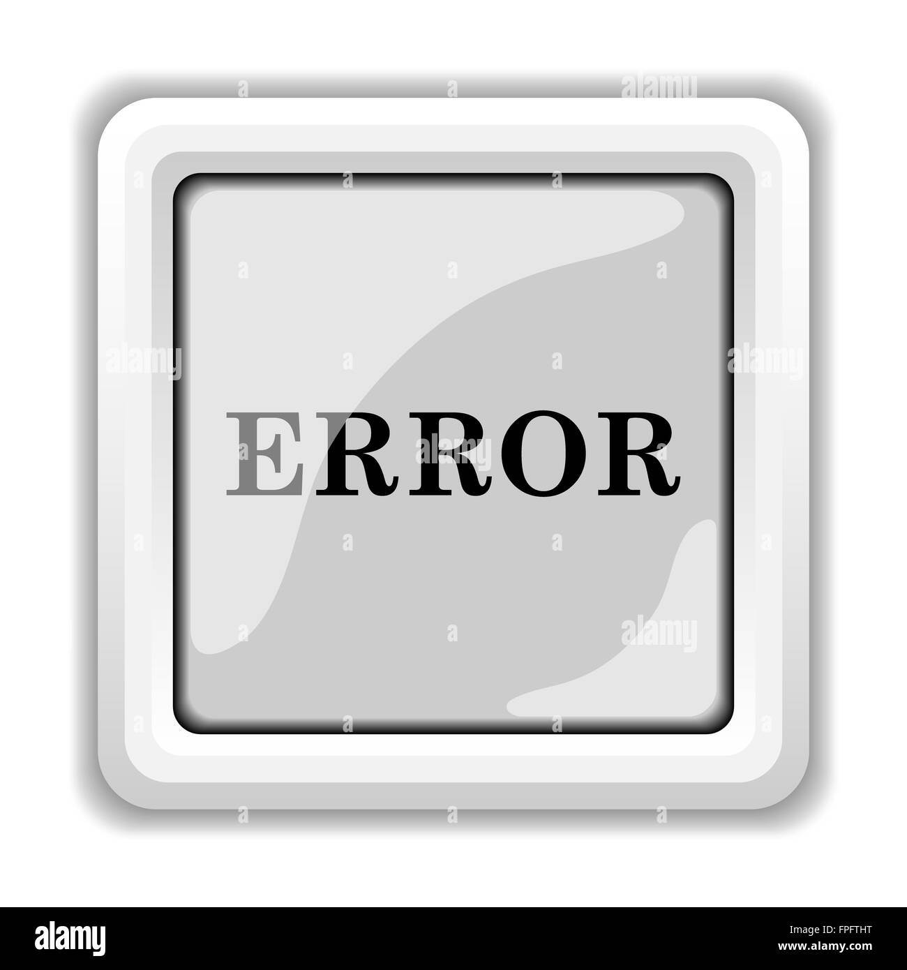 error icon. Internet button on white background Stock Photo - Alamy