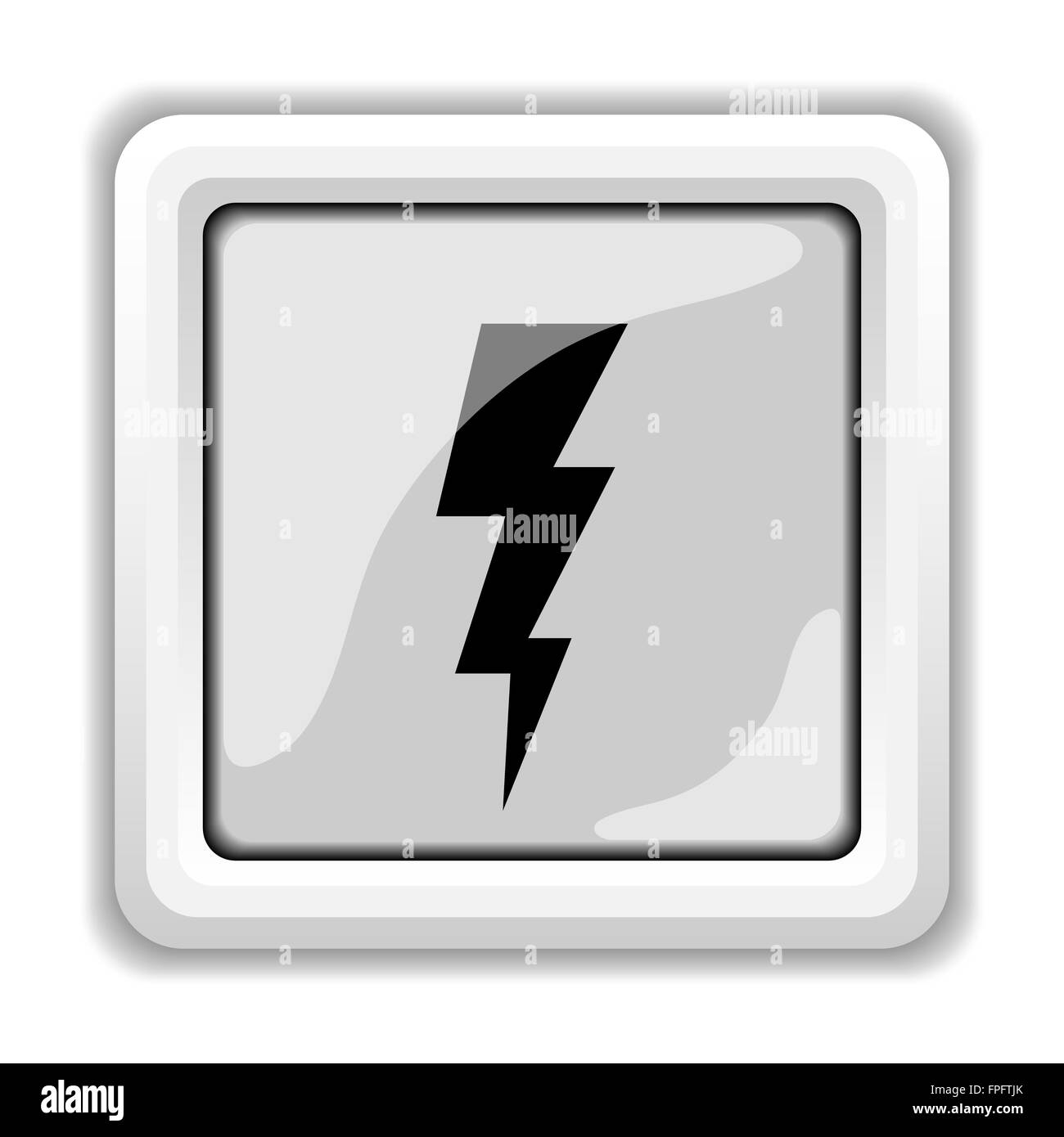 Lightning icon. Internet button on white background Stock Photo - Alamy